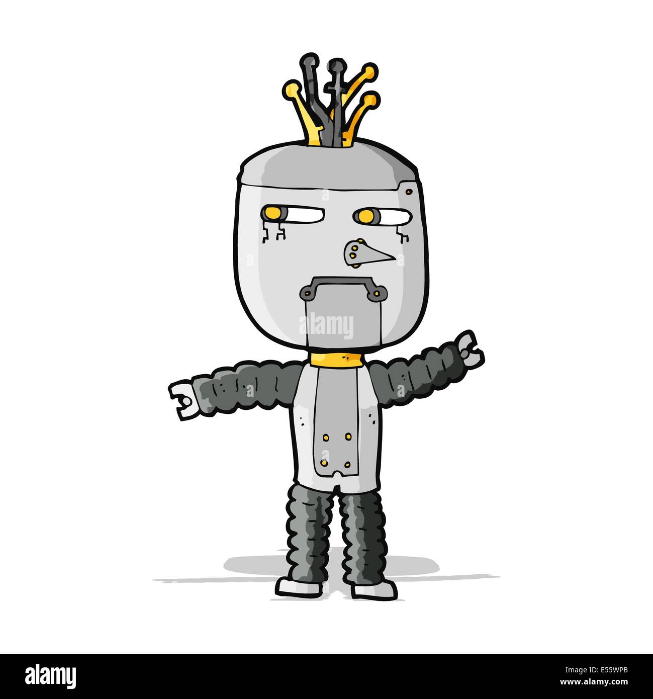 Simple cartoon drawing waving Cut Out Stock Images & Pictures - Alamy