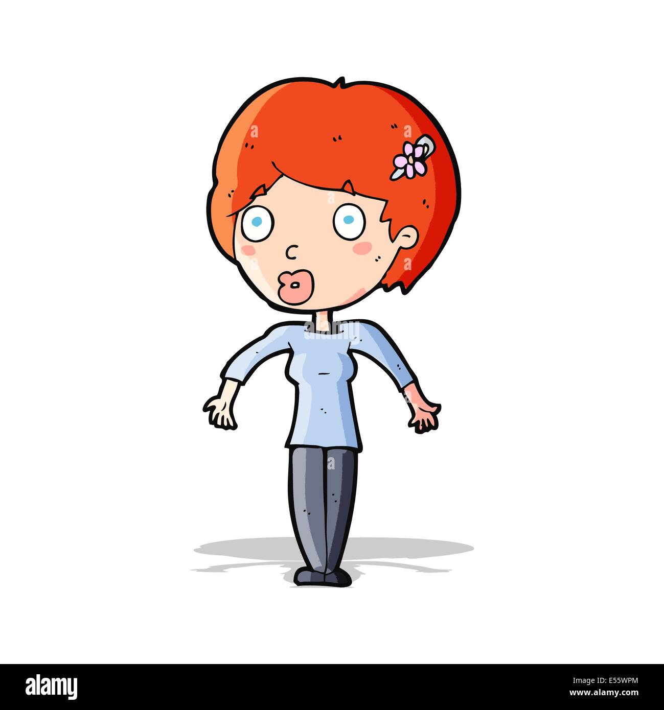 cartoon shocked woman Stock Vector Image & Art - Alamy