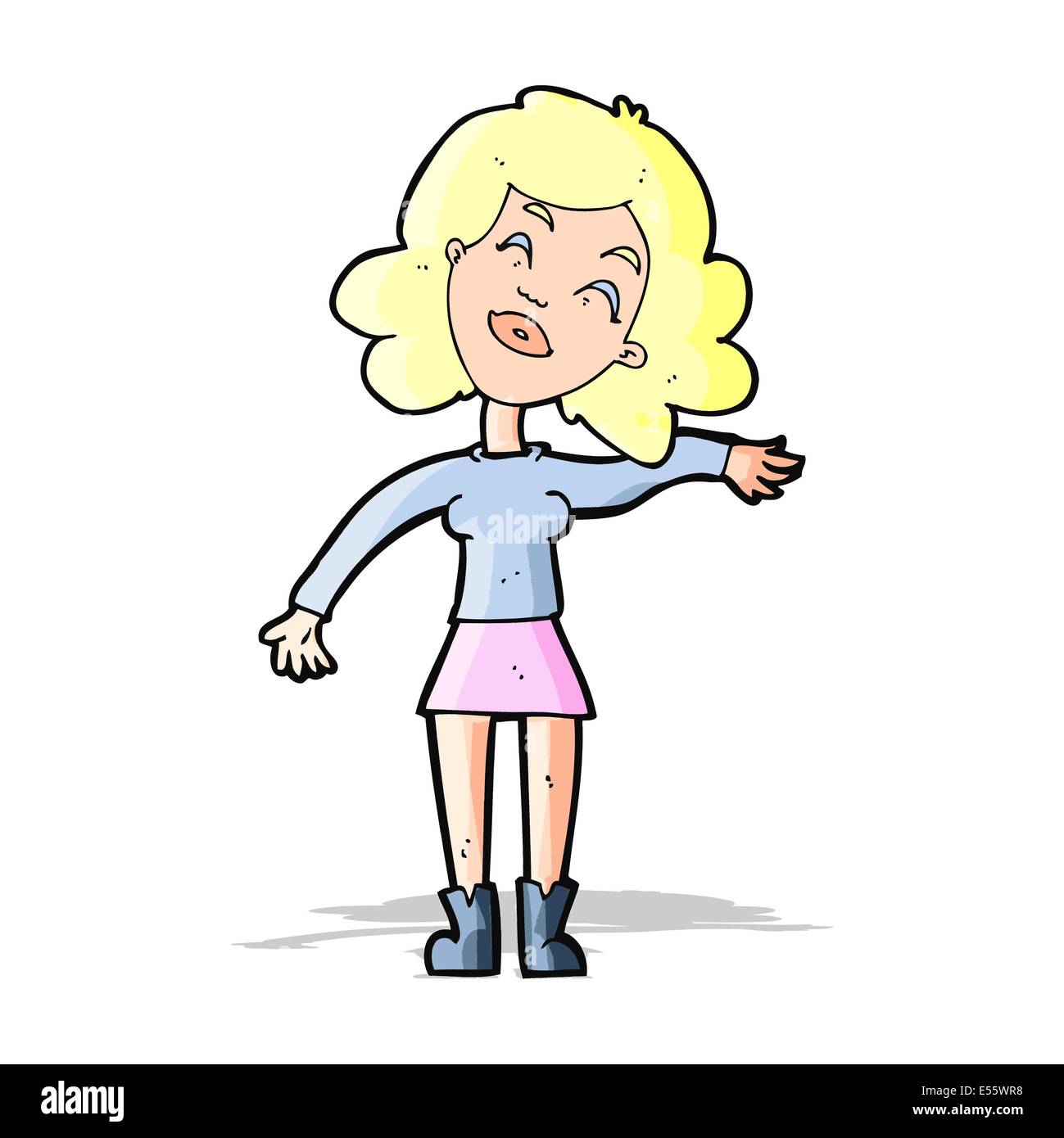 cartoon woman only joking Stock Vector Image & Art - Alamy