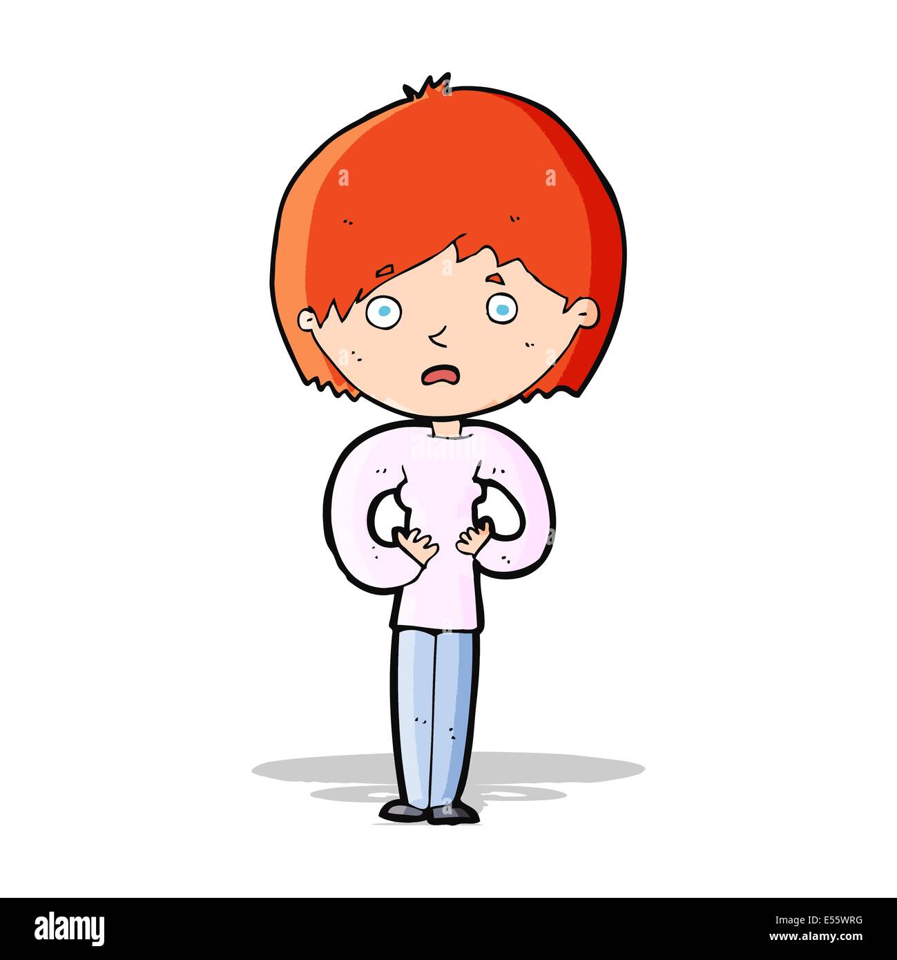 cartoon woman making Who Me? gesture Stock Vector Image & Art - Alamy