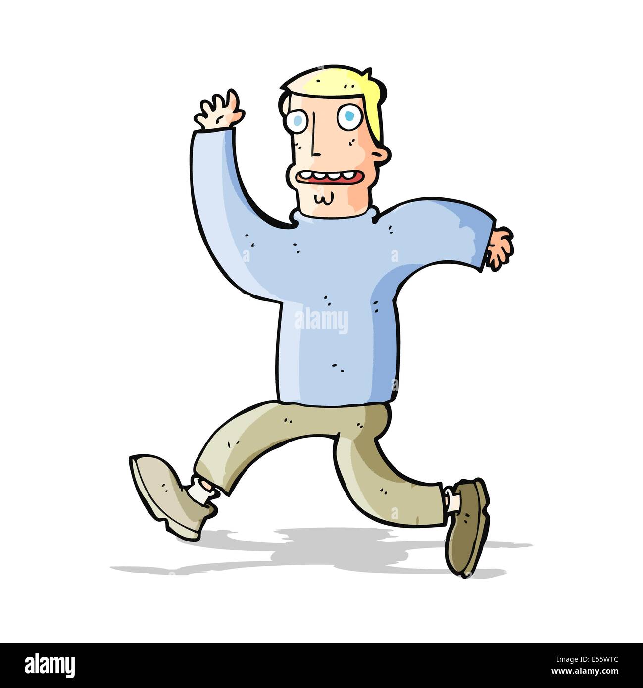 cartoon terrified man Stock Vector Image & Art - Alamy