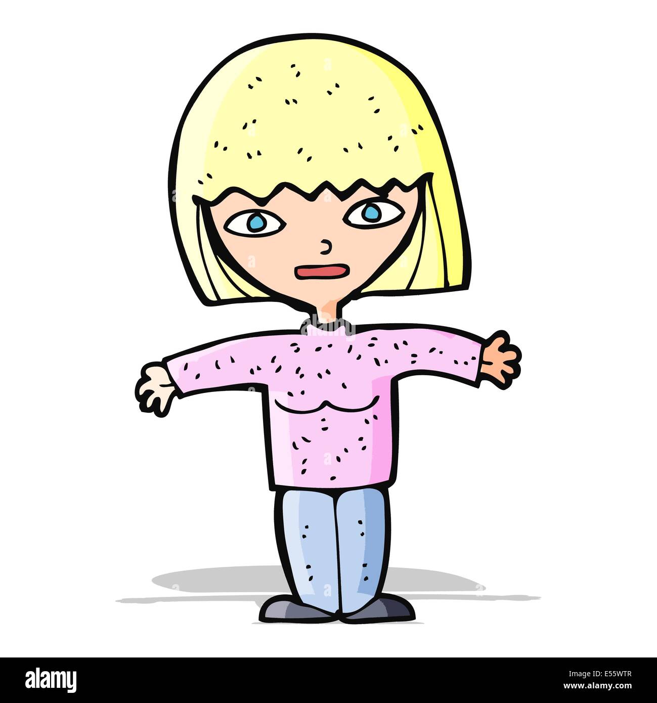 cartoon woman with open arms Stock Vector Image & Art - Alamy