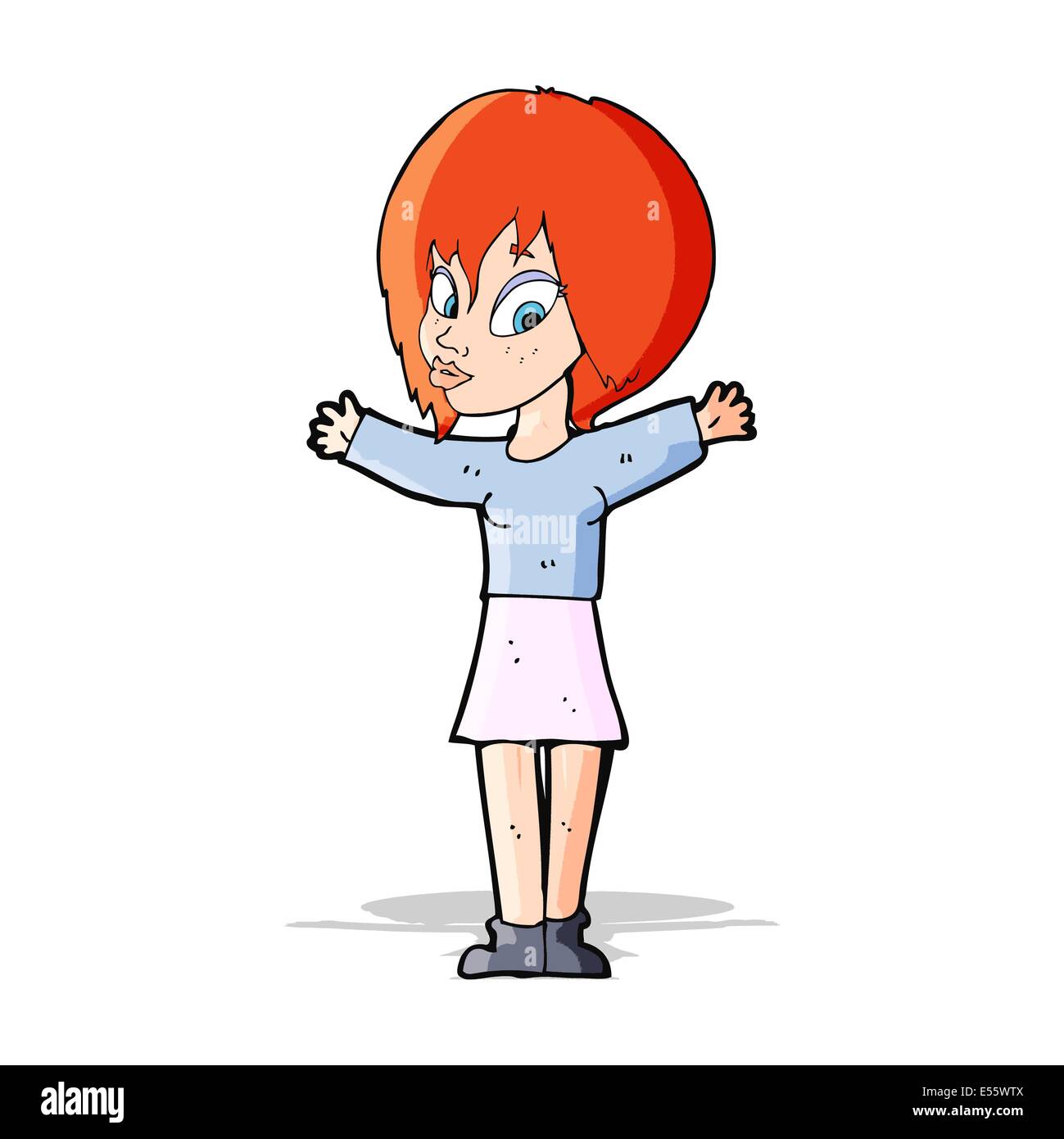 cartoon woman with open arms Stock Vector Image & Art - Alamy