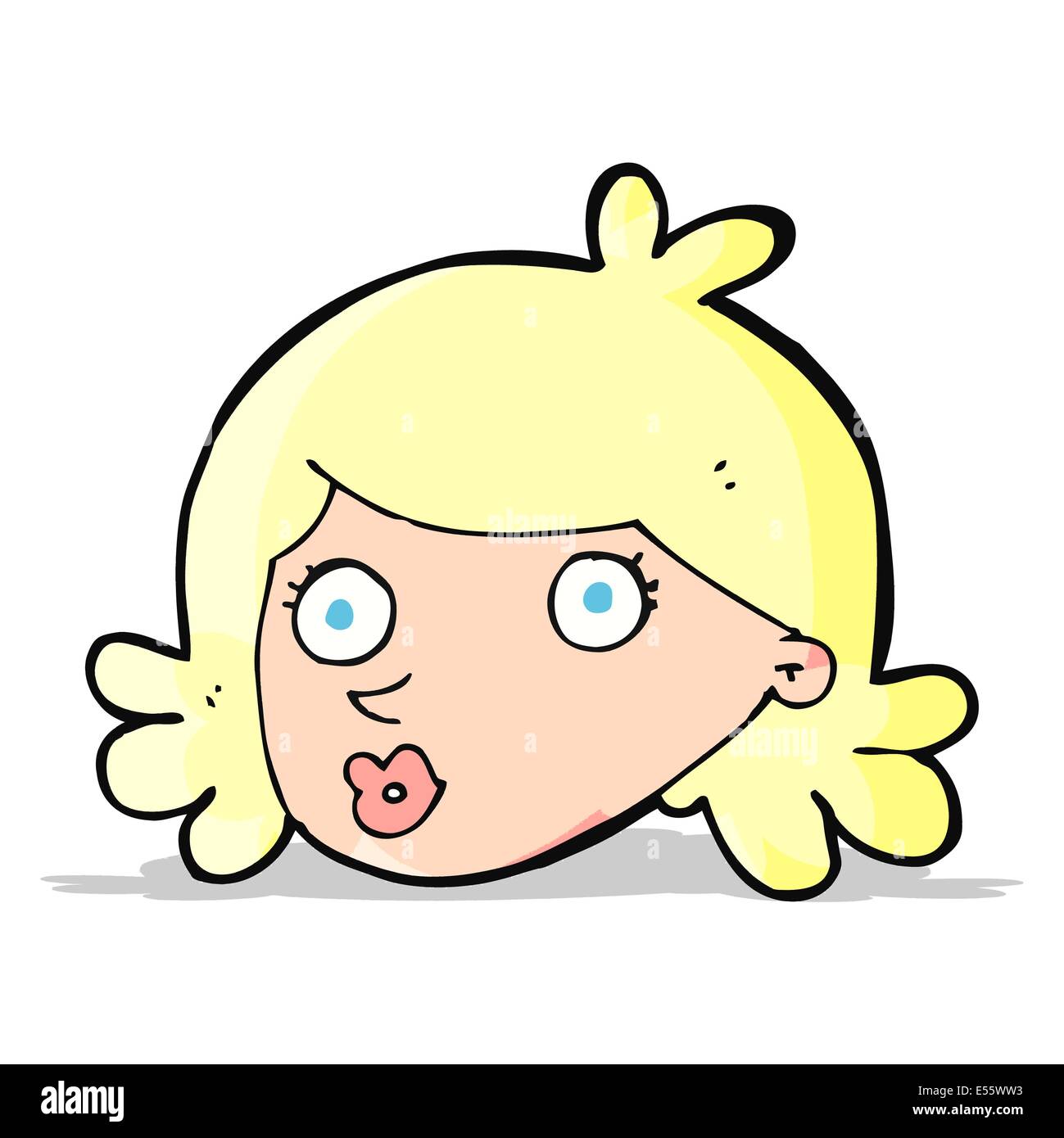 cartoon pretty face Stock Vector Image & Art - Alamy