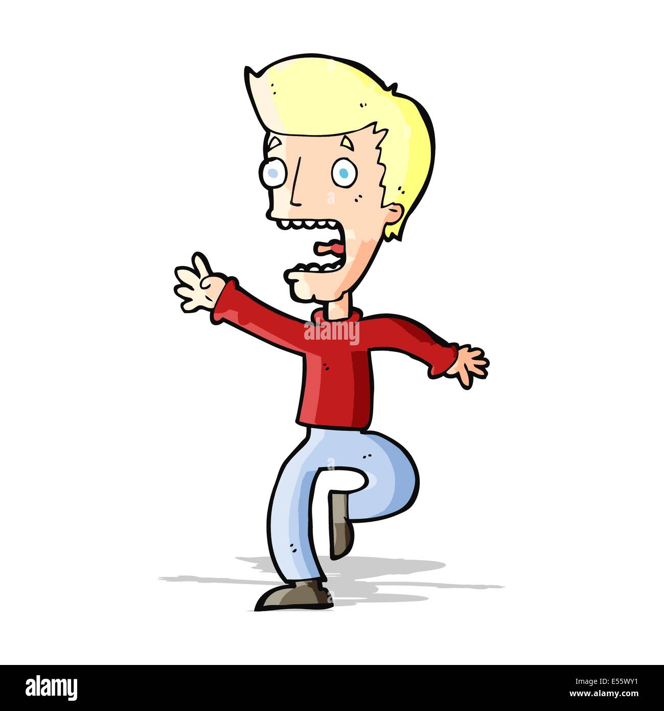 cartoon terrified man Stock Vector Image & Art - Alamy