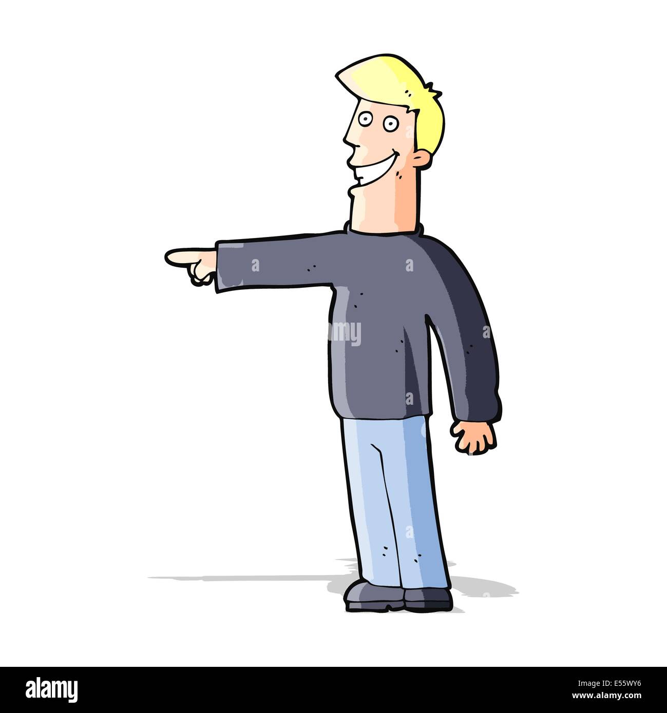 cartoon pointing man Stock Vector Image & Art - Alamy