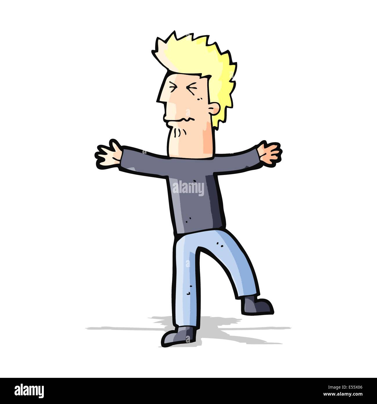 cartoon stressed man Stock Vector Image & Art - Alamy