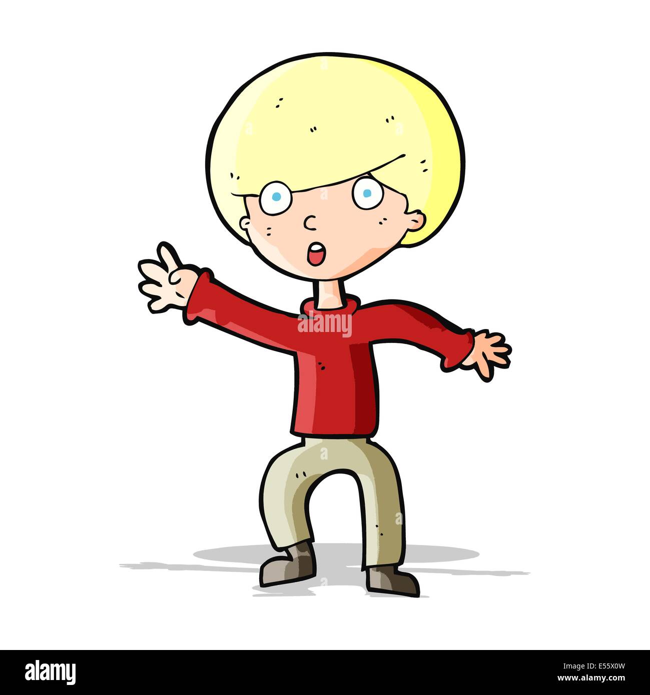 cartoon panicking boy Stock Vector Image & Art - Alamy