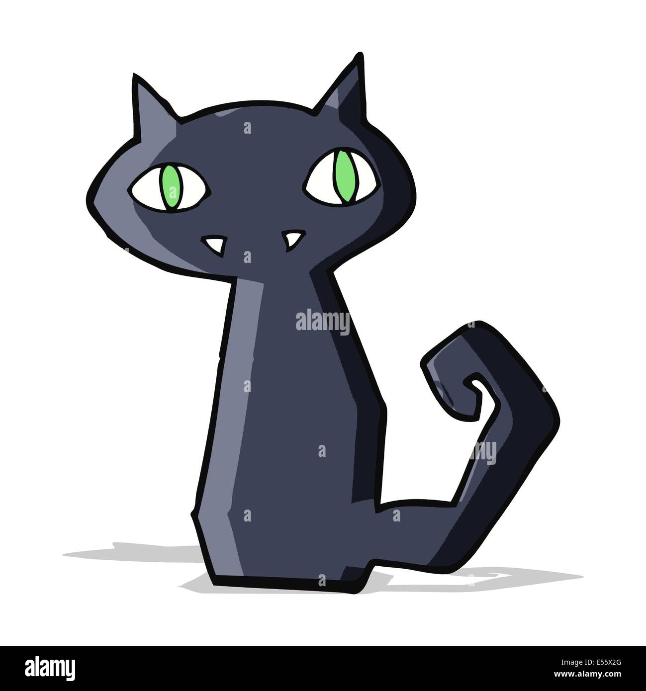 cartoon black cat Stock Vector Image & Art - Alamy