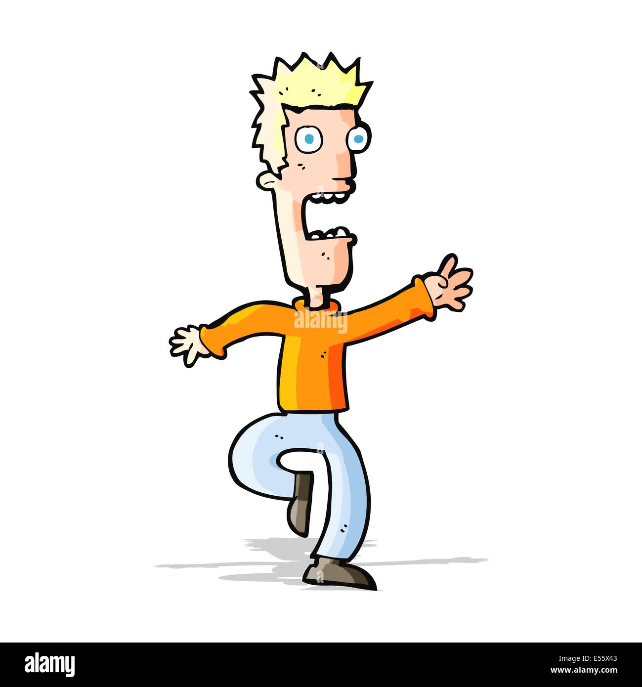 cartoon shrieking man Stock Vector Image & Art - Alamy
