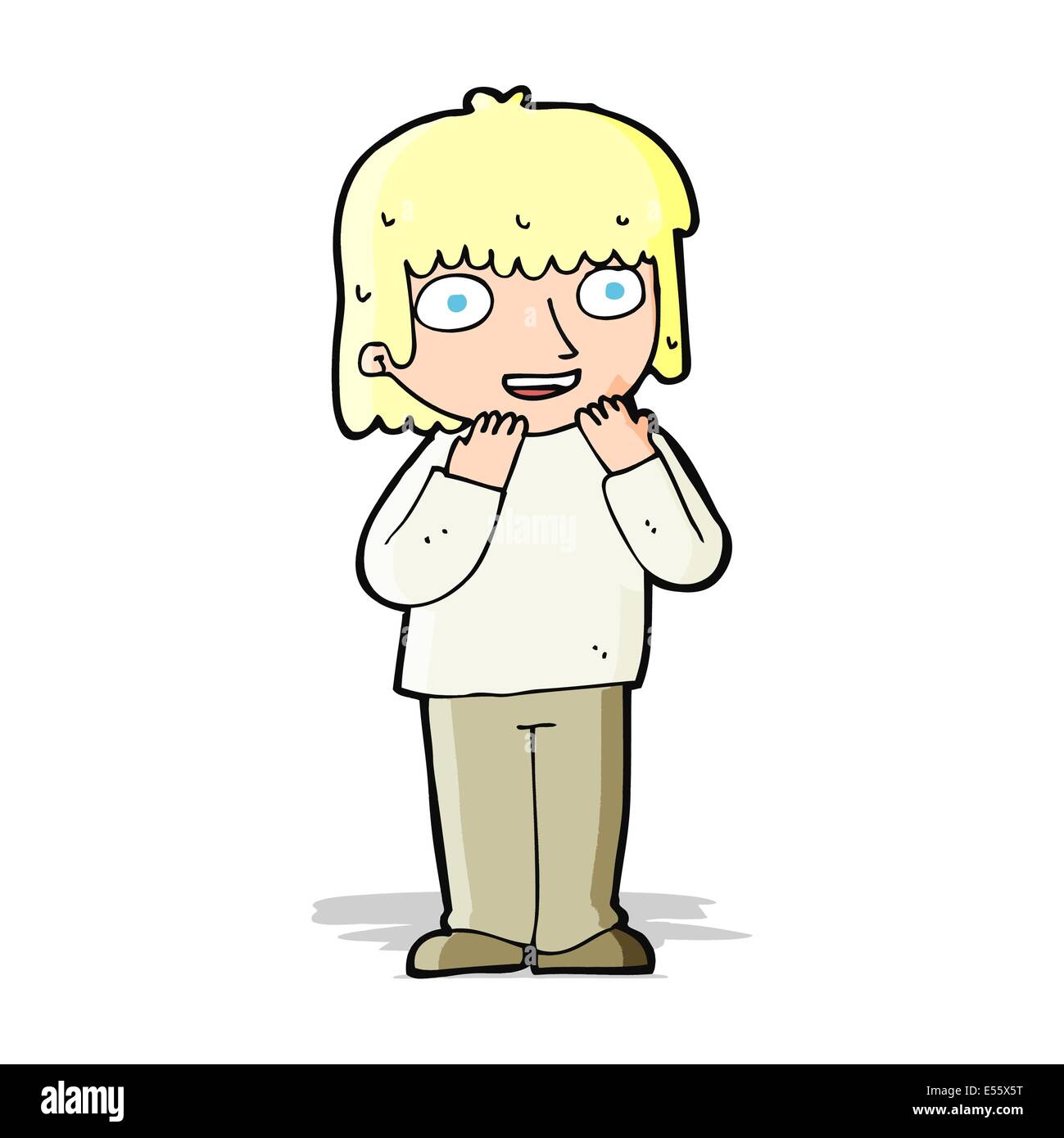 cartoon excited person Stock Vector Image & Art - Alamy