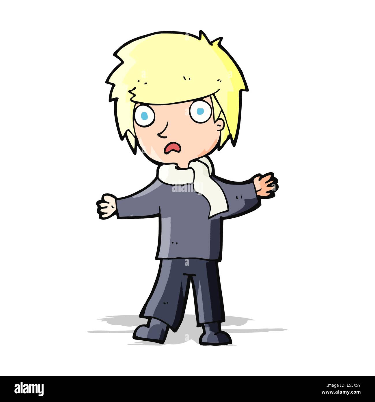 cartoon unhappy boy Stock Vector Image & Art - Alamy
