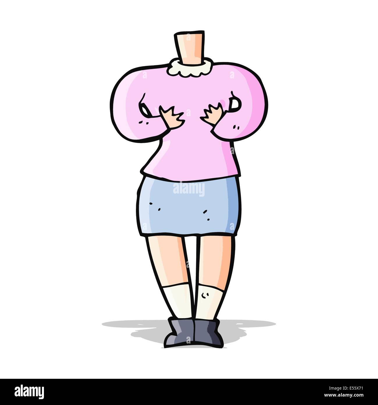 cartoon female body (add photos or mix and match cartoons Stock Vector ...