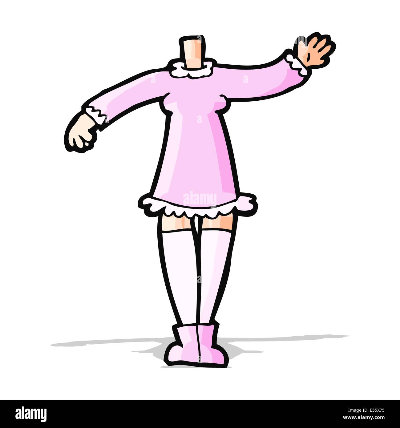 cartoon female body (add photos or mix and match cartoons Stock Vector ...
