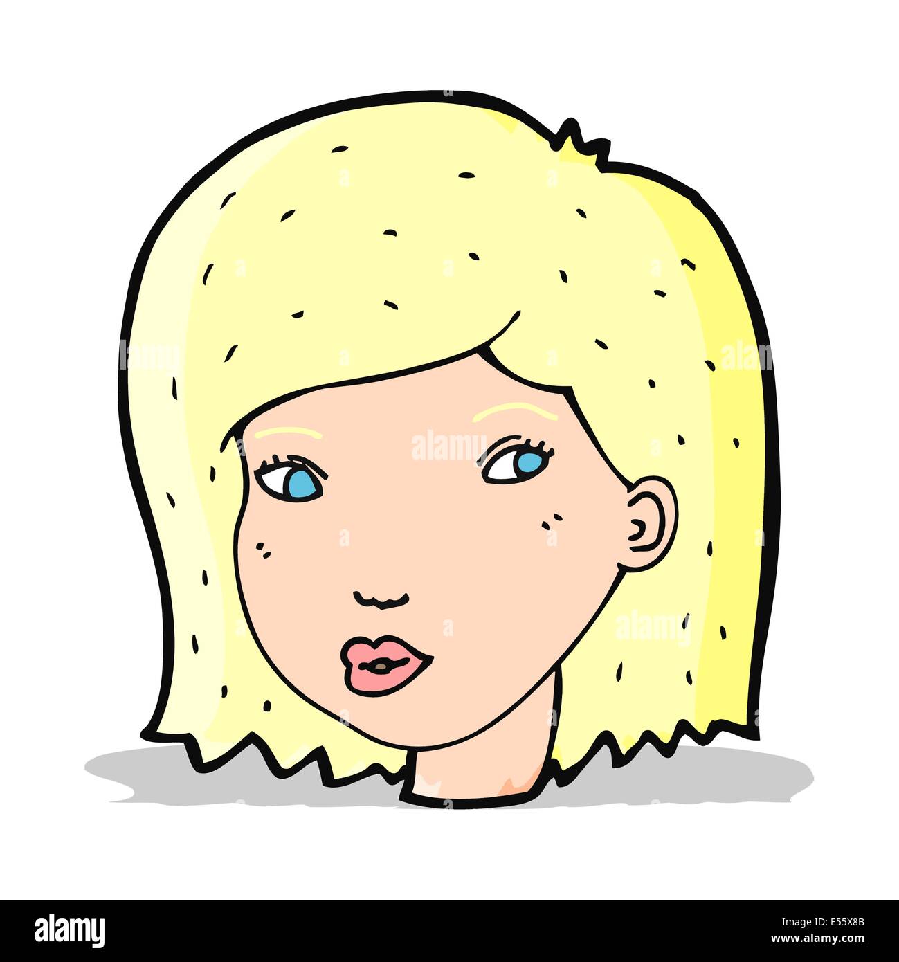cartoon female face Stock Vector Image & Art - Alamy
