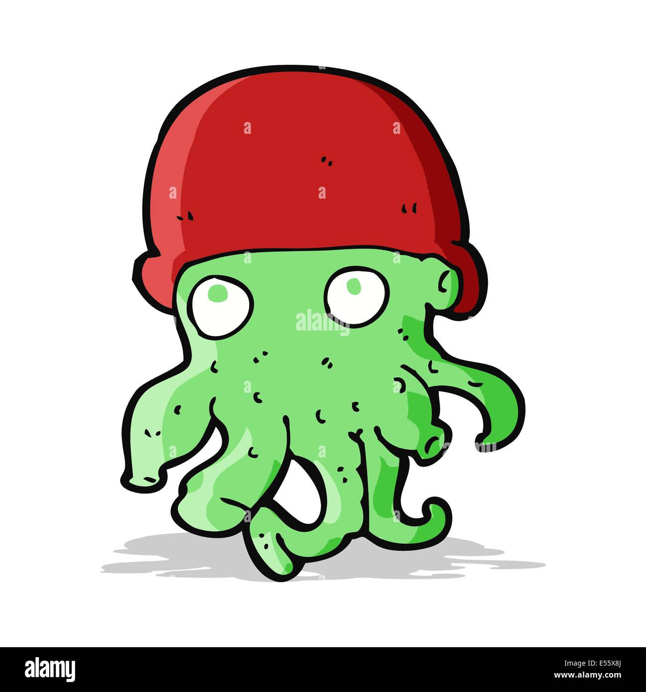 cartoon alien head wearing hat Stock Vector Image & Art - Alamy