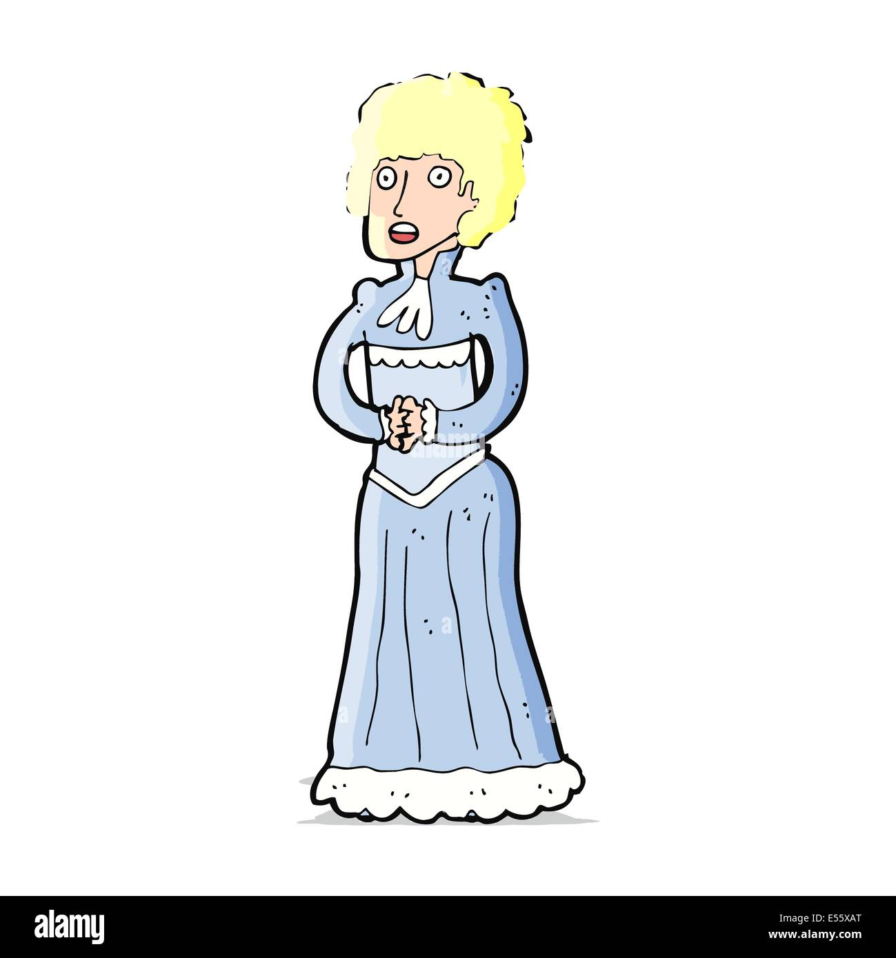 cartoon shocked victorian woman Stock Vector Image & Art - Alamy