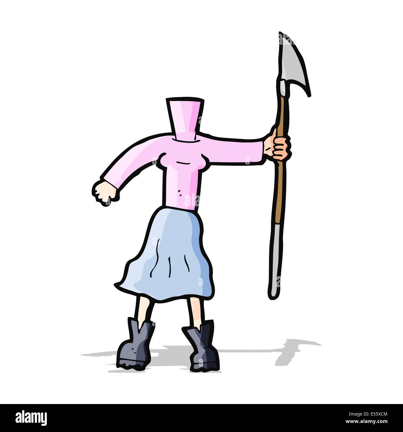 cartoon female body (add photos or mix and match cartoons Stock Vector ...