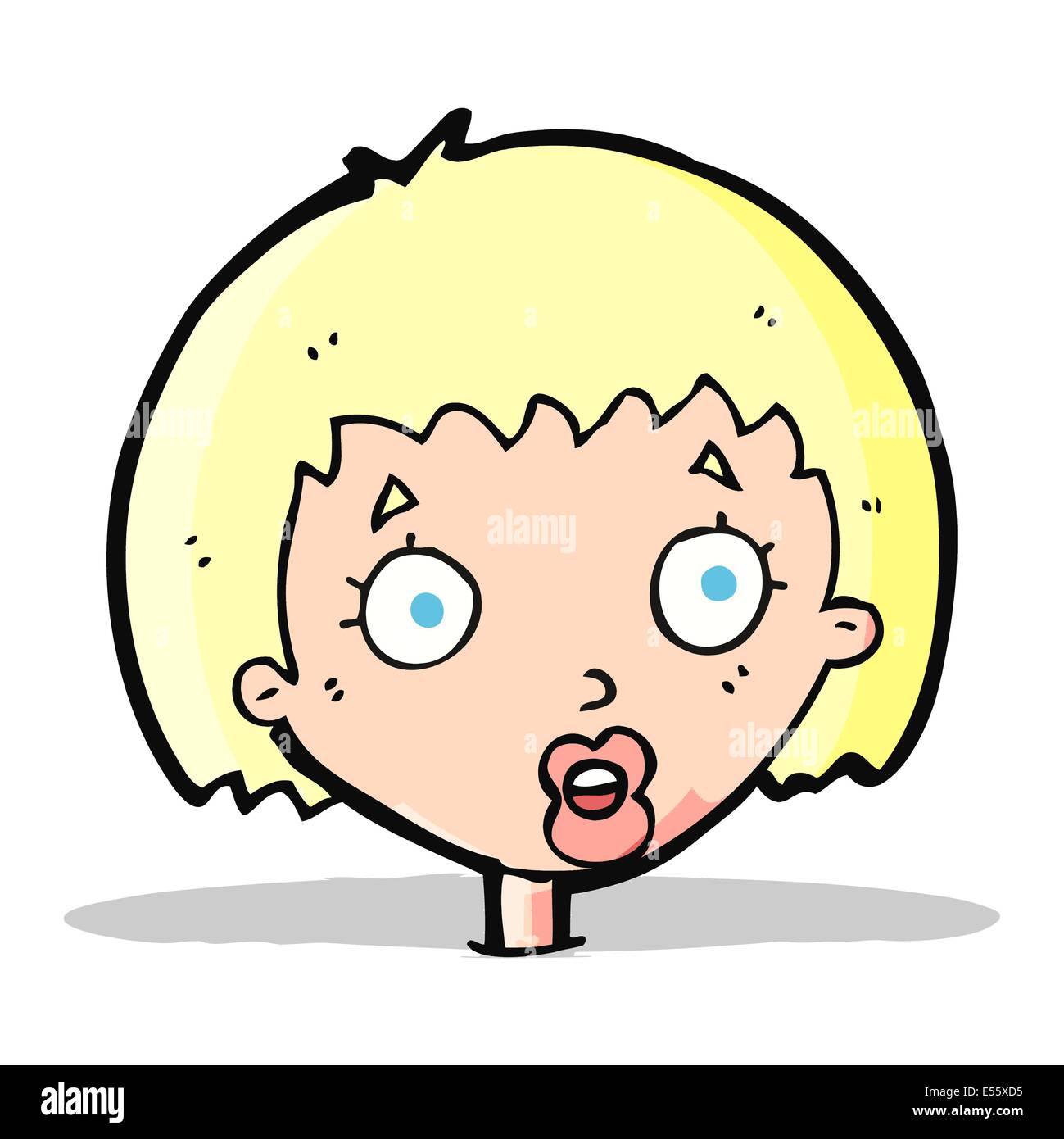 cartoon surprised female face Stock Vector Image & Art - Alamy
