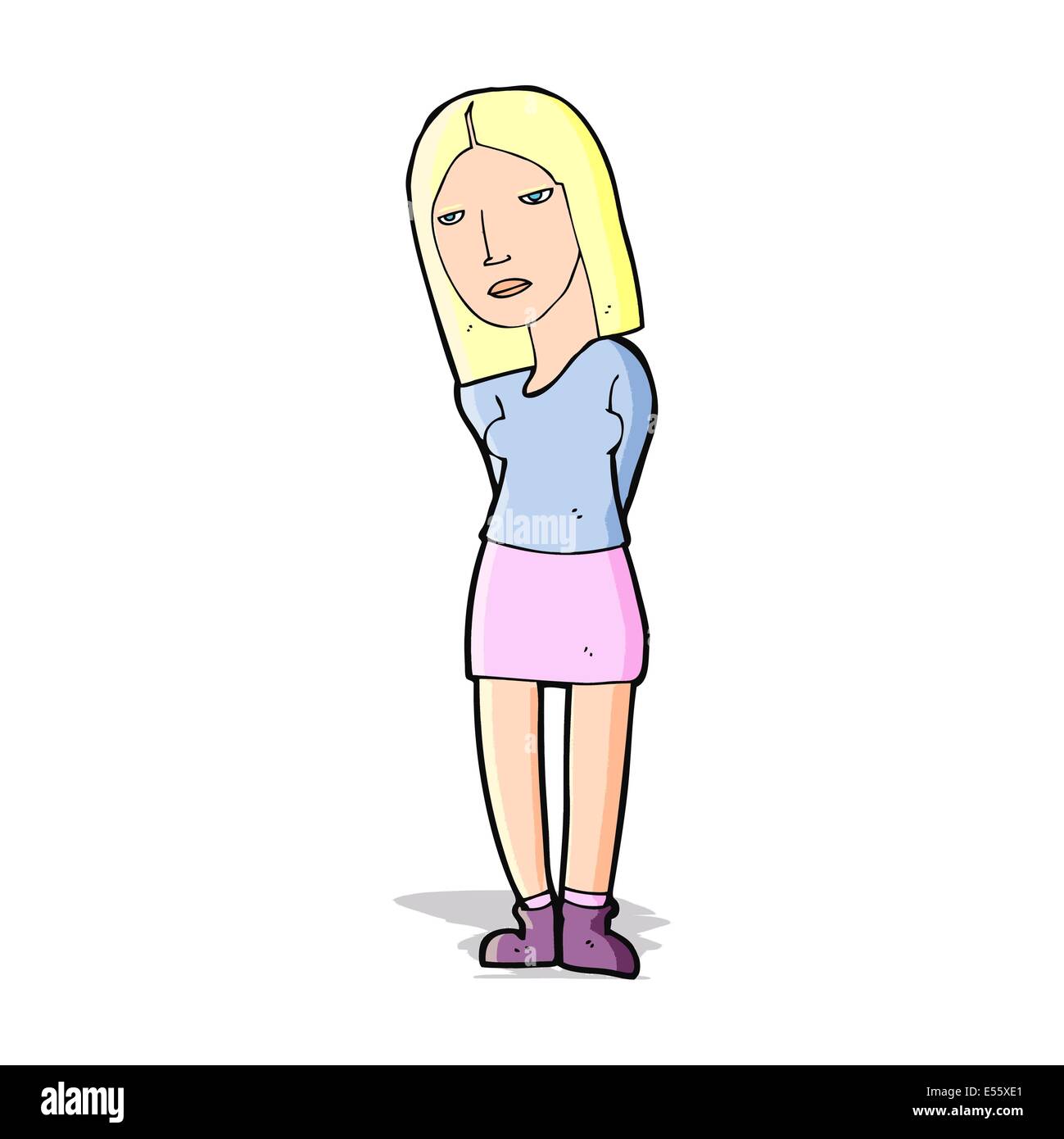 cartoon woman waiting Stock Vector Image & Art - Alamy