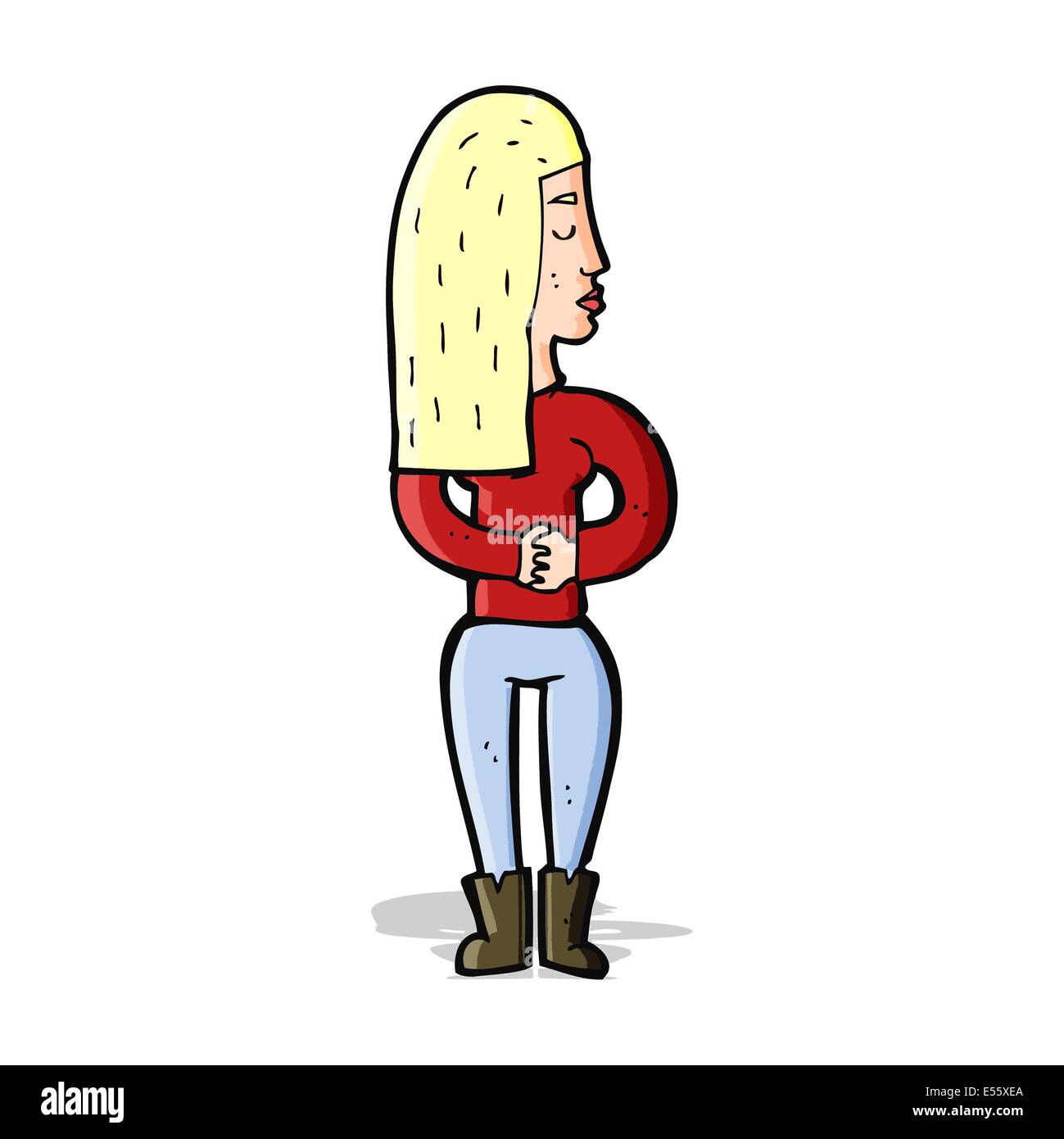 Cartoon woman ignoring Stock Vector Images - Alamy