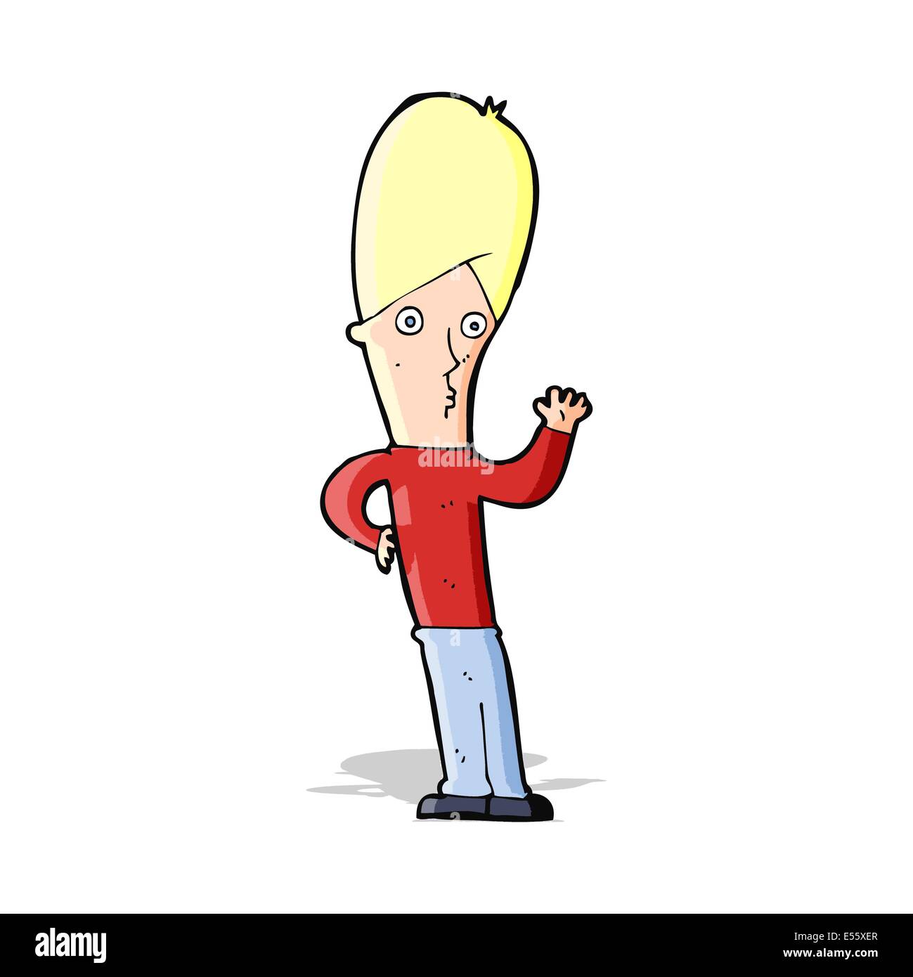 cartoon man waving Stock Vector Image & Art - Alamy