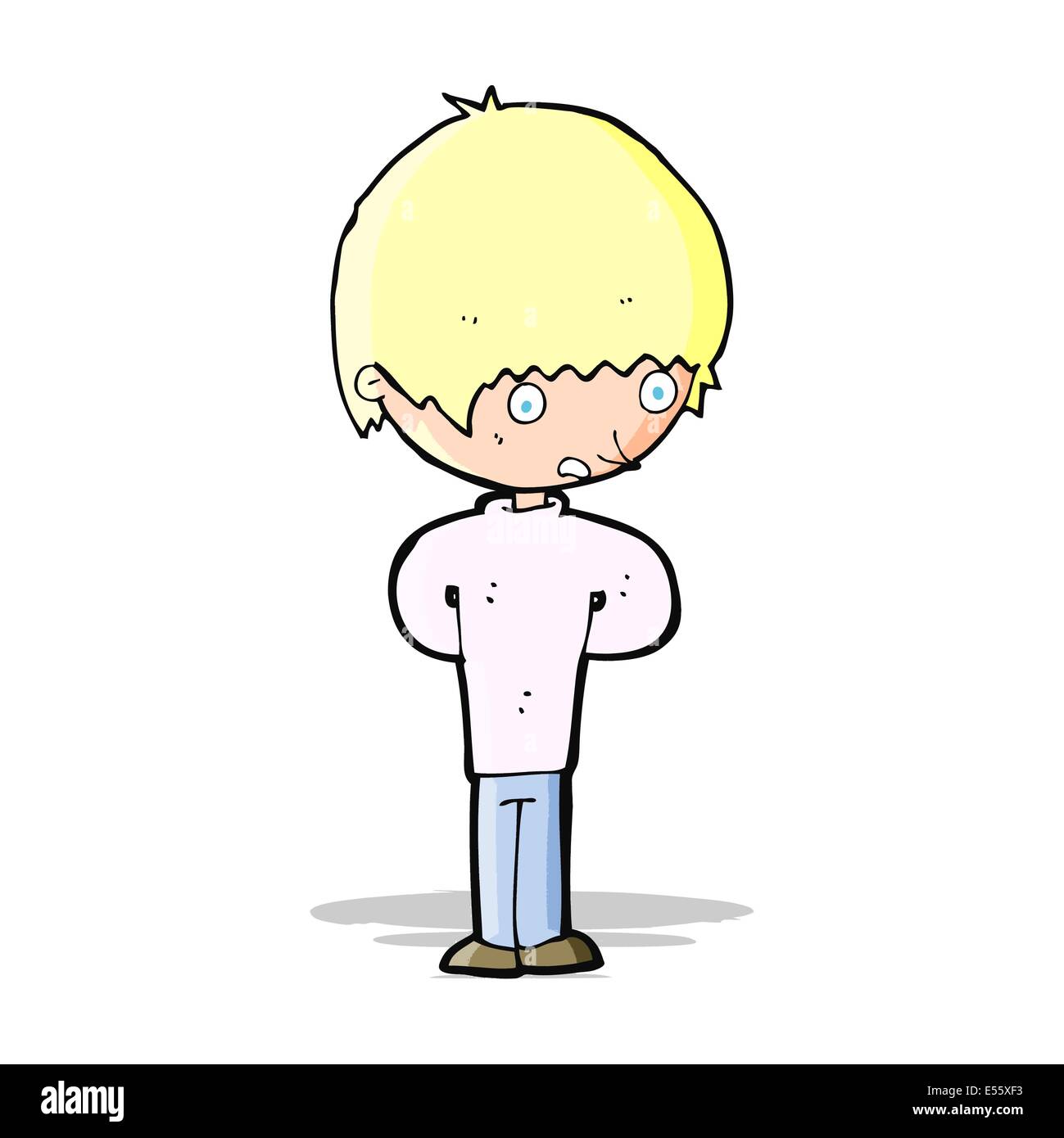cartoon nervous boy Stock Vector Image & Art - Alamy