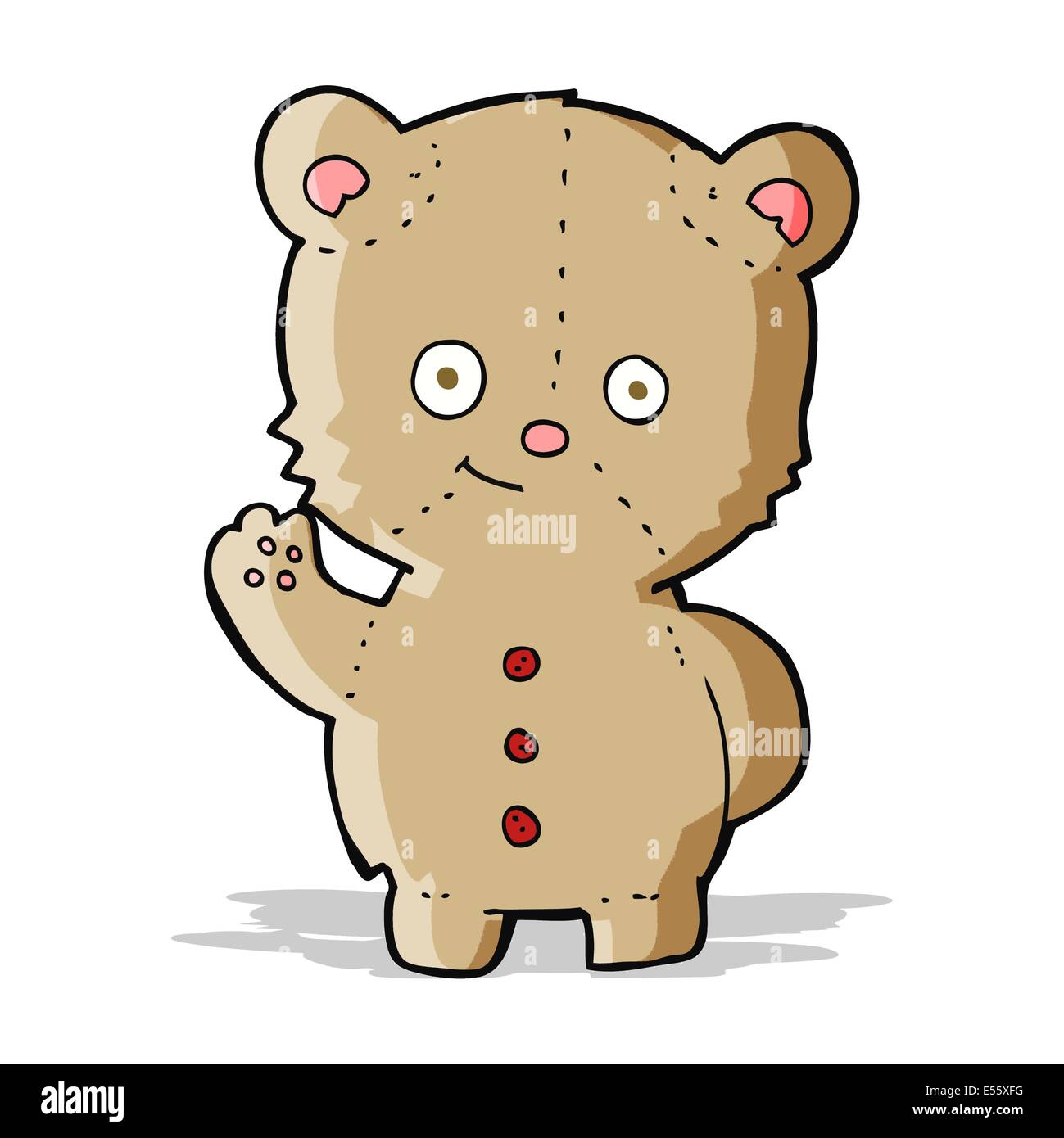cartoon teddy bear waving Stock Vector Image & Art - Alamy