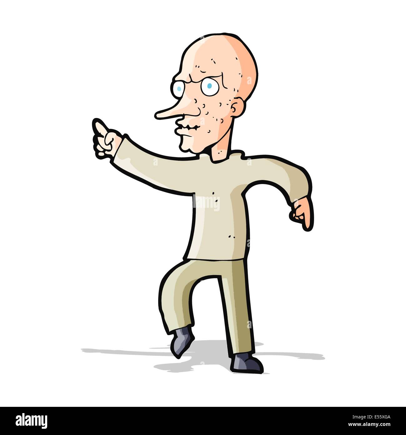 cartoon angry old man Stock Vector Image & Art - Alamy