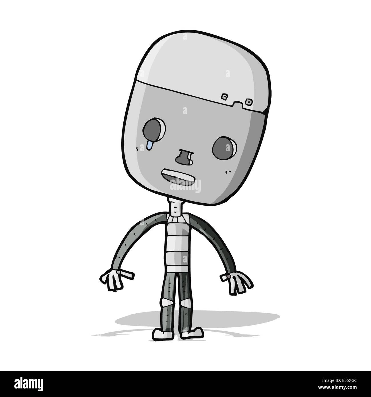 cartoon sad robot Stock Vector Image & Art - Alamy