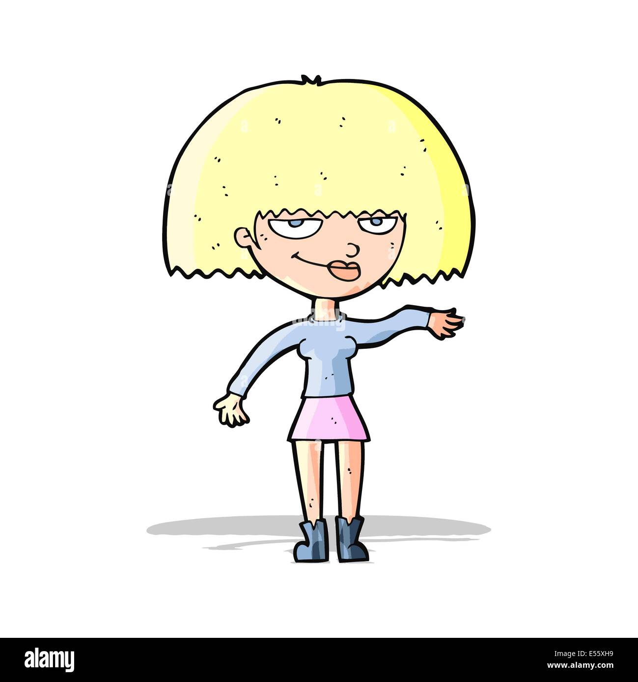 cartoon smug woman making dismissive gesture Stock Vector Image & Art ...