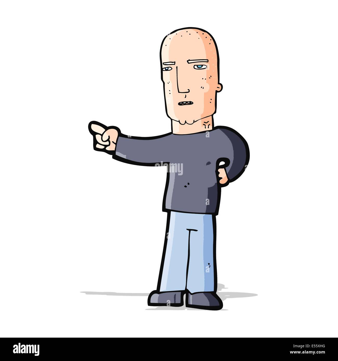 cartoon tough guy pointing Stock Vector Image & Art - Alamy