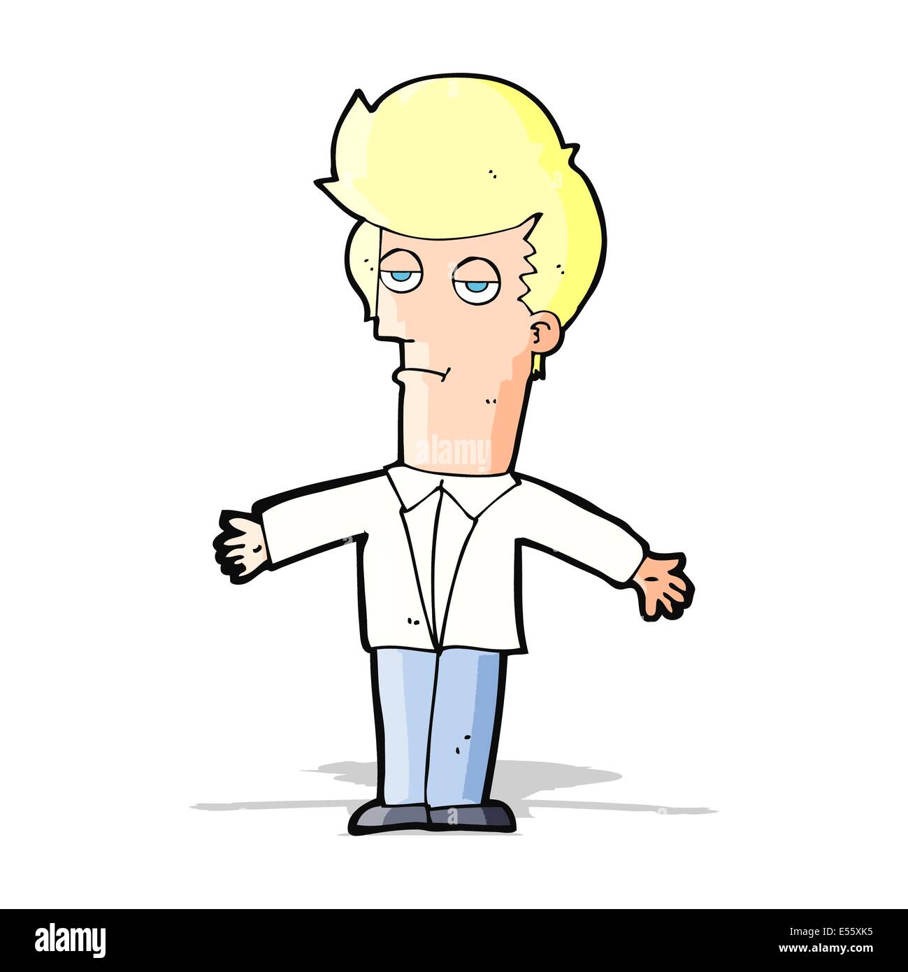 cartoon bored man Stock Vector Image & Art - Alamy