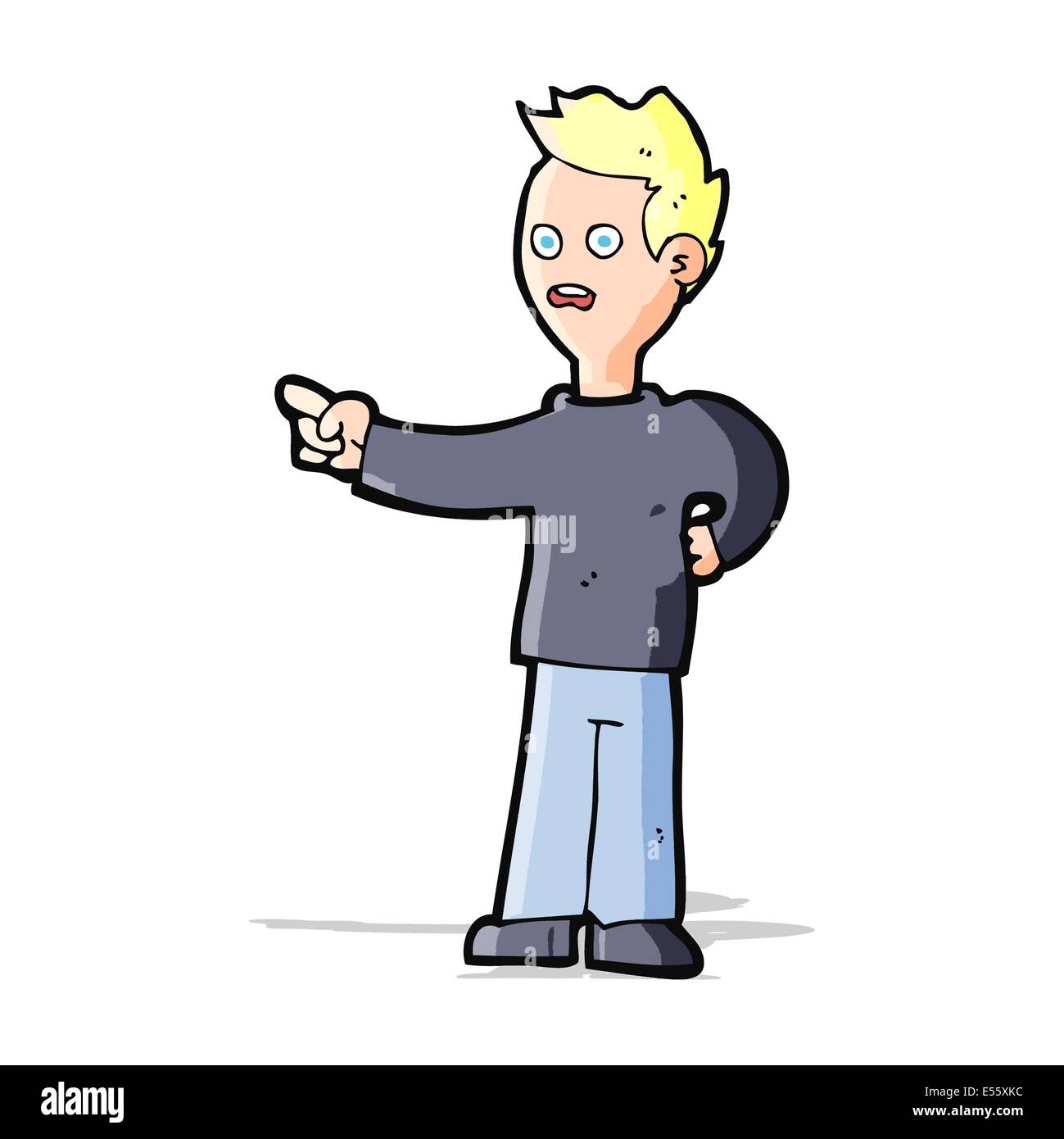 cartoon shocked boy pointing Stock Vector Image & Art - Alamy