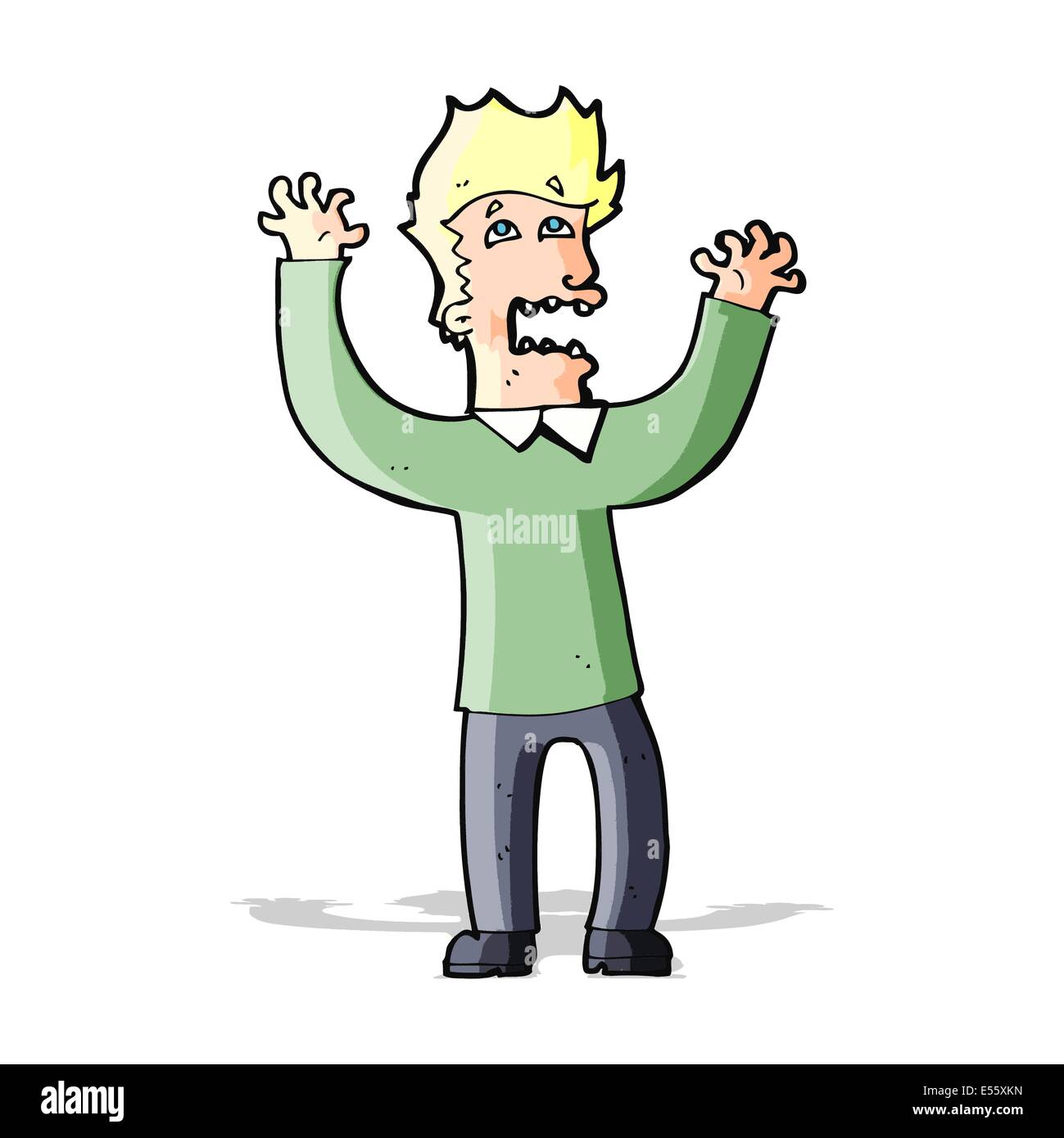 cartoon terrified man Stock Vector Image & Art - Alamy