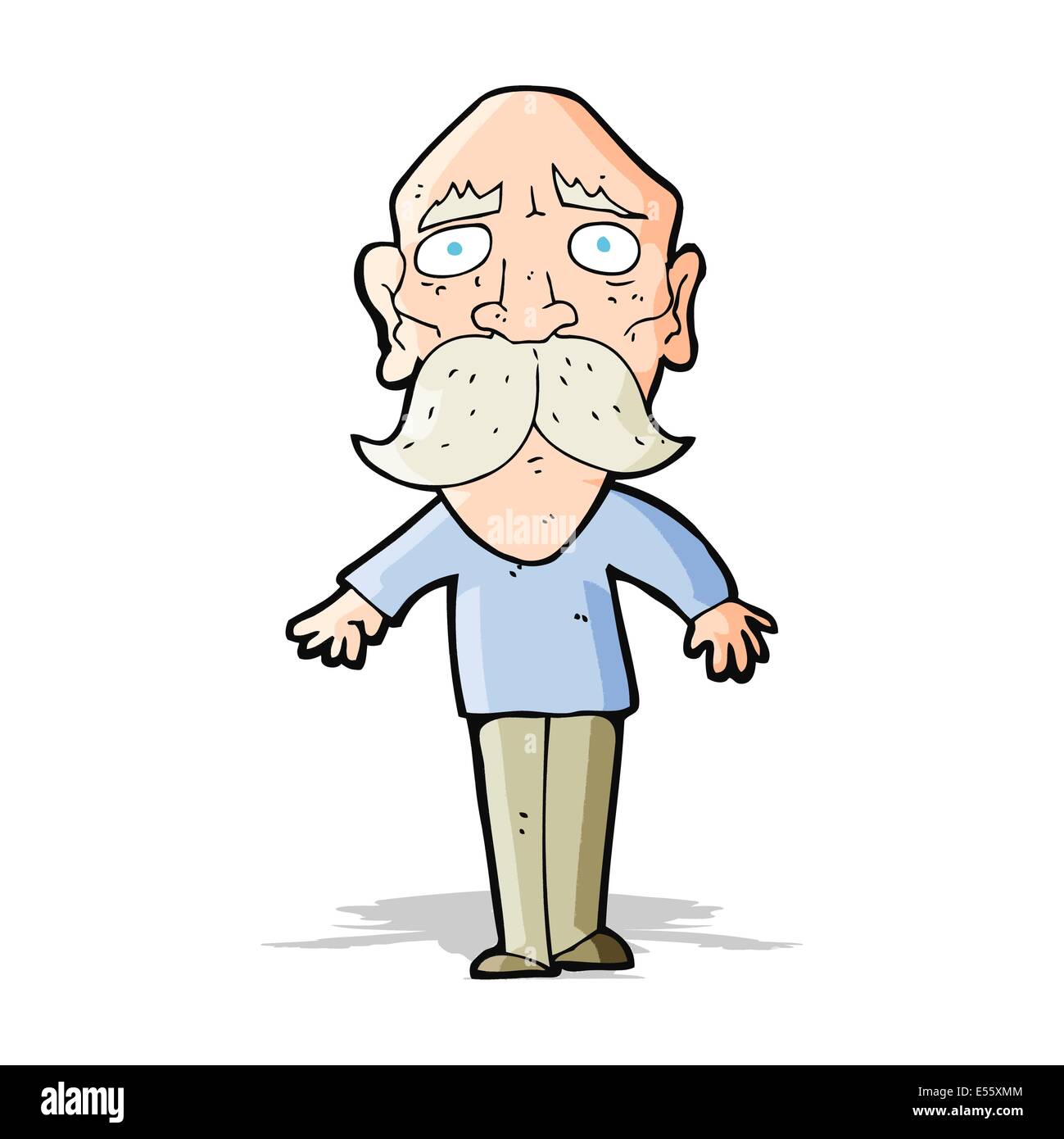 Lonely Old Man Cartoon
