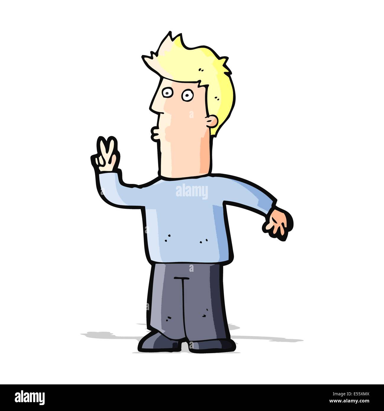 cartoon man signaling with hand Stock Vector Image & Art - Alamy