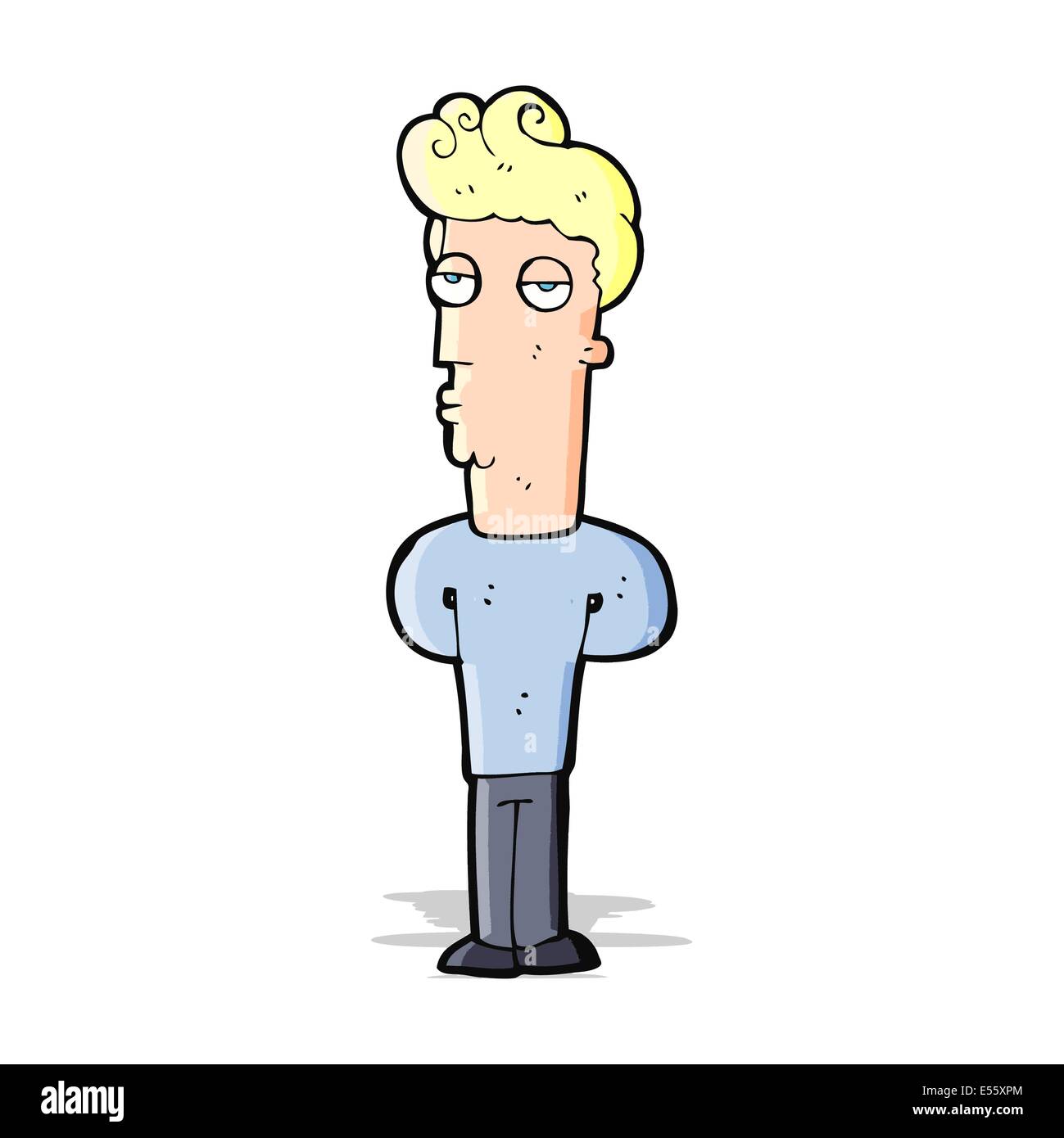 cartoon bored man Stock Vector Image & Art - Alamy