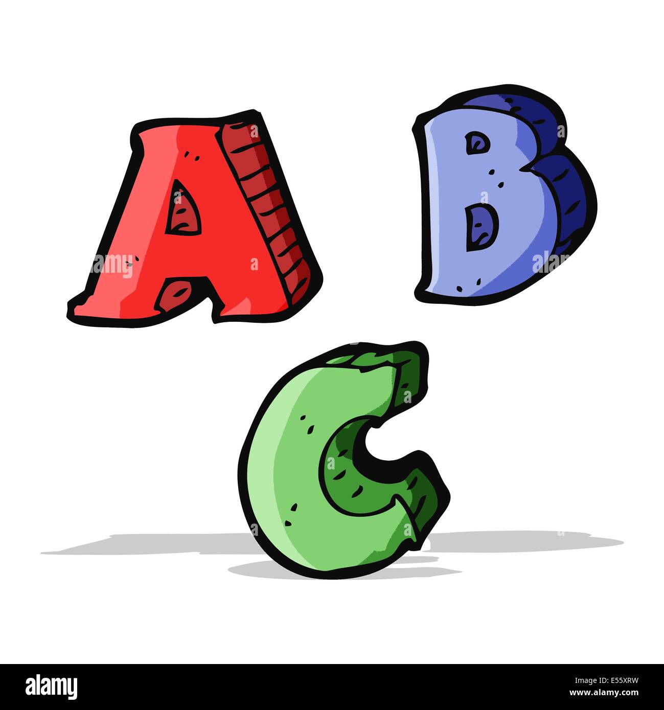 cartoon ABC letters Stock Vector Image & Art - Alamy