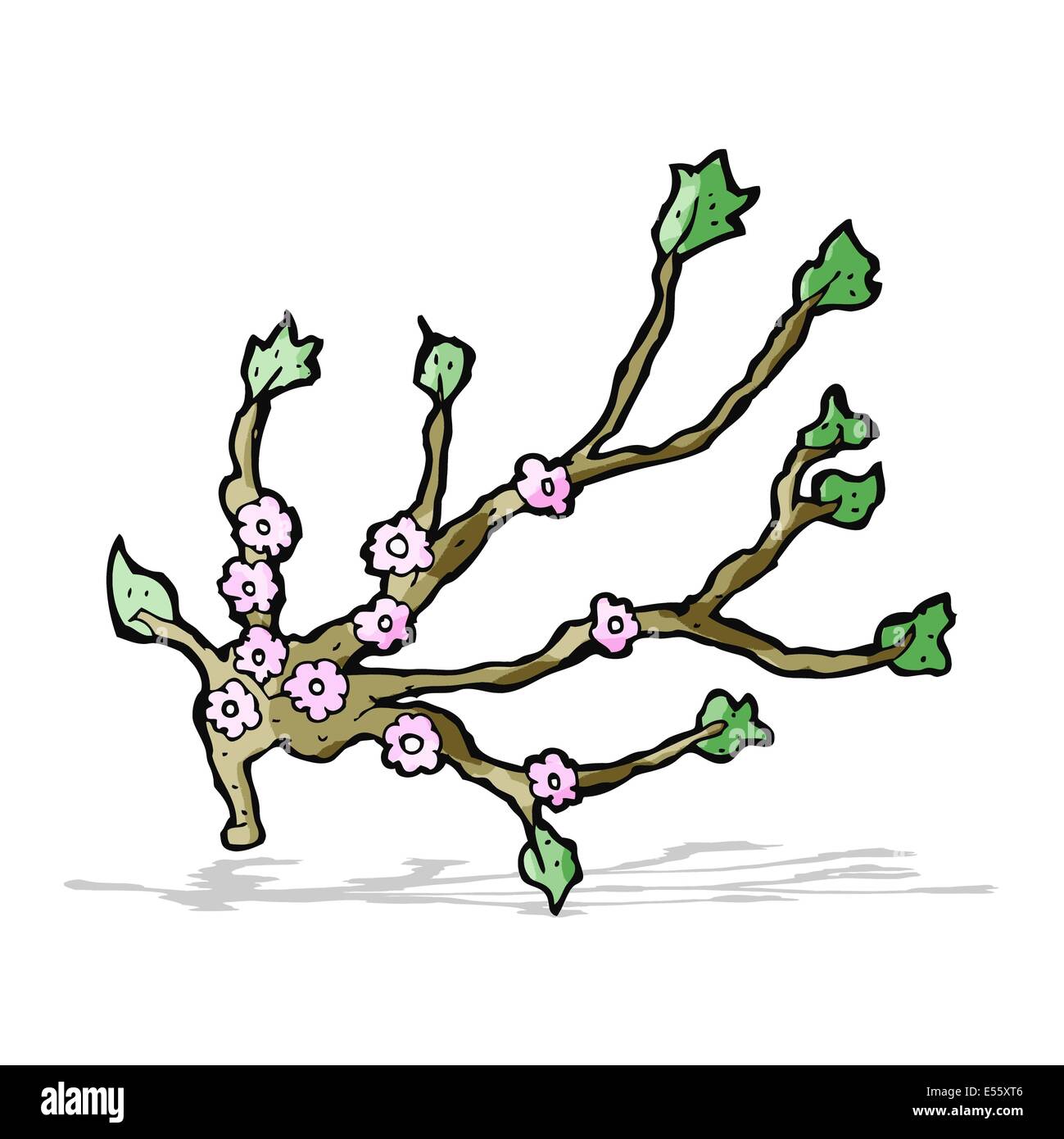 cartoon flowering branch Stock Vector Image & Art - Alamy