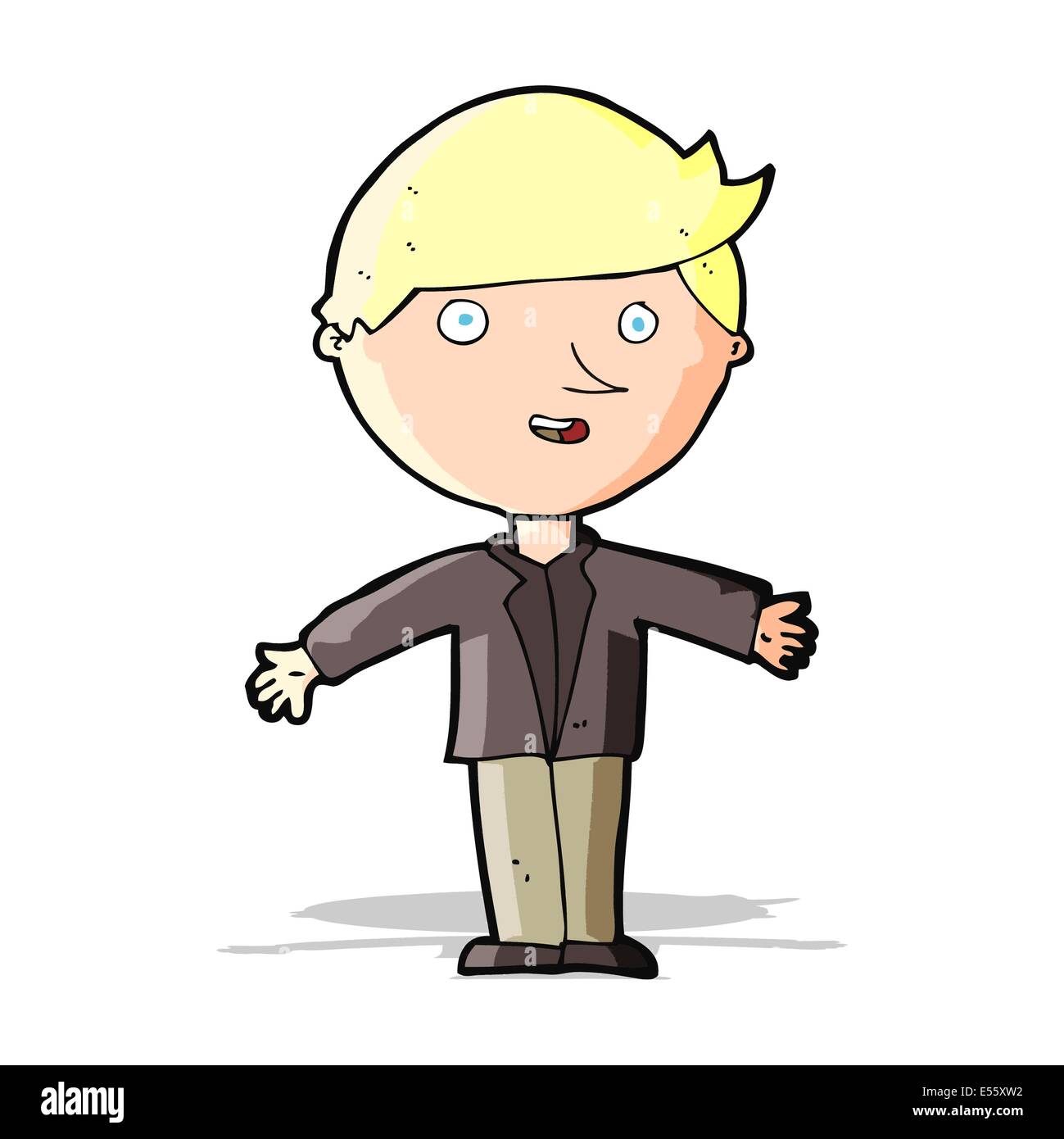 Cartoon man in casual jacket Cut Out Stock Images & Pictures - Alamy