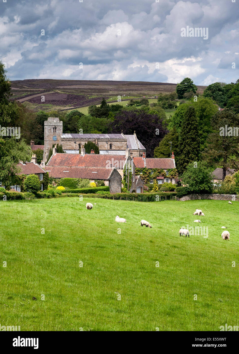 A tranquil rural view of Lastingham village Stock Photo - Alamy