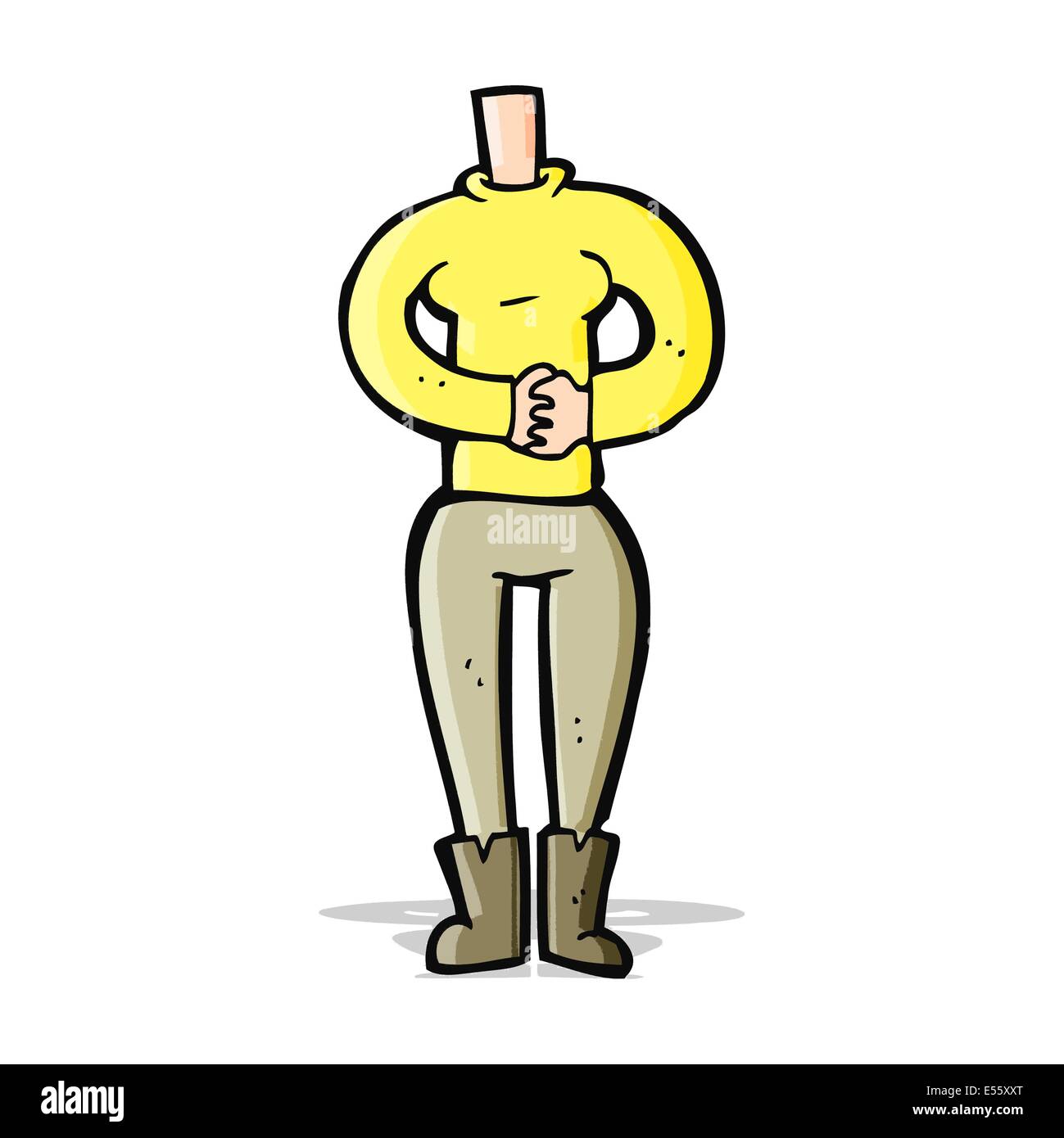 cartoon female body (add photos or mix and match cartoons Stock Vector ...