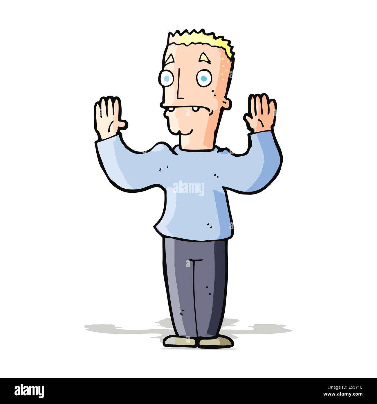 cartoon man surrendering Stock Vector Image & Art - Alamy