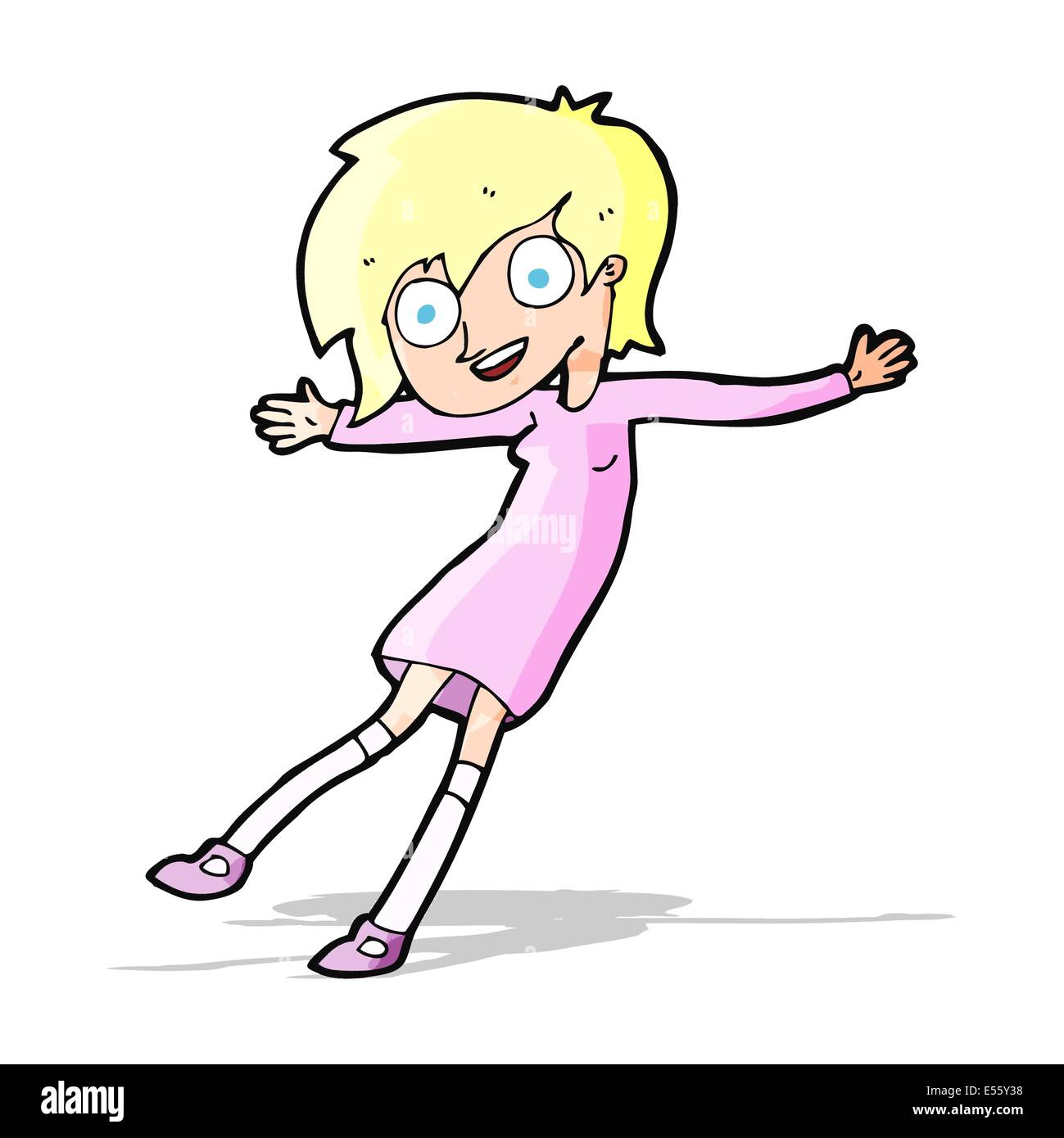 cartoon crazy excited girl Stock Vector Image & Art - Alamy