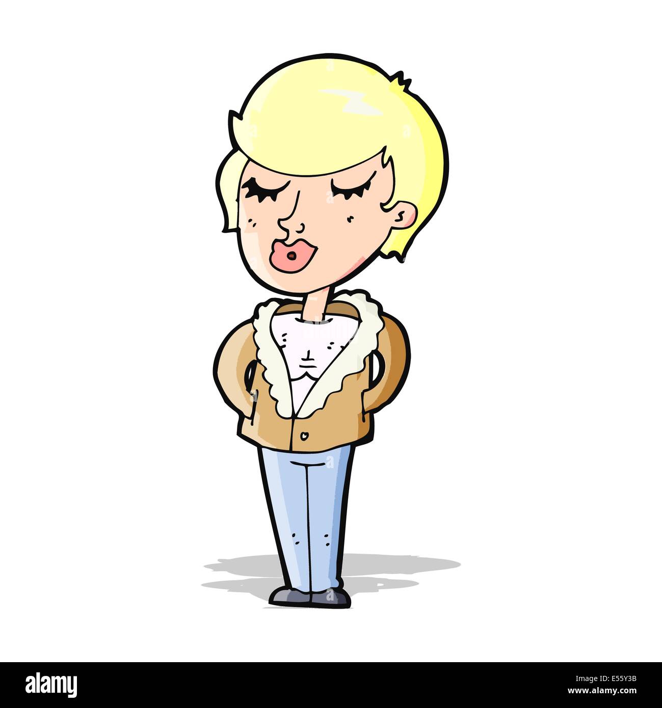 cartoon cool relaxed woman Stock Vector Image & Art - Alamy