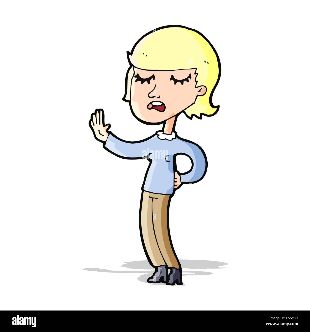 cartoon woman ignoring Stock Vector Image & Art - Alamy
