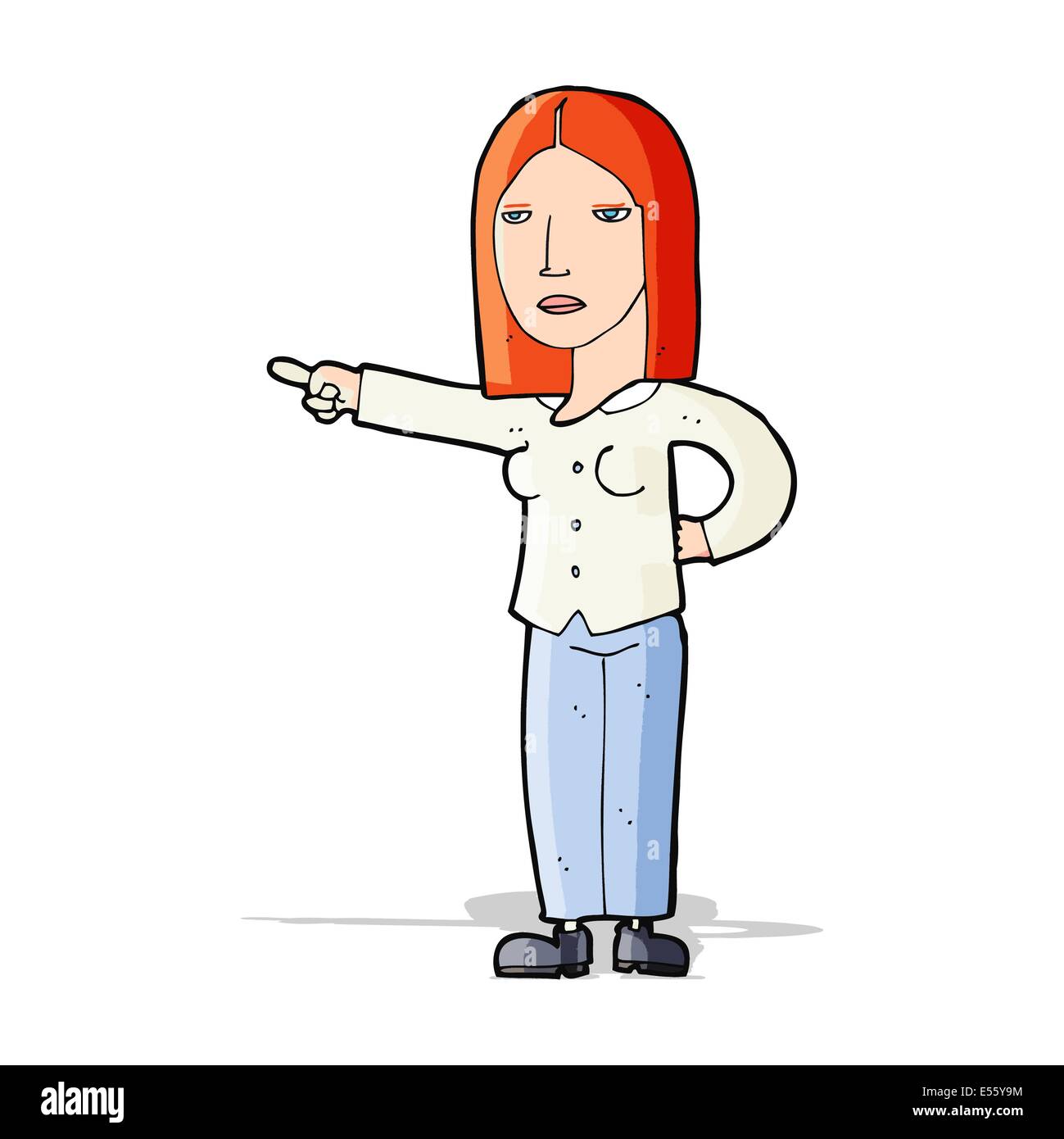 cartoon woman pointing Stock Vector Image & Art - Alamy