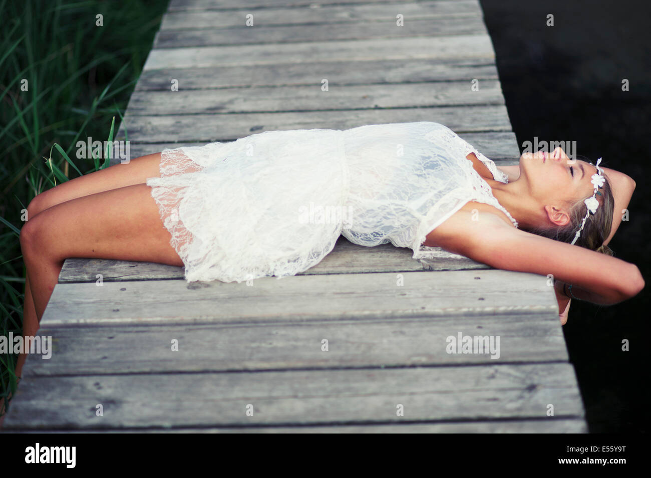 Girl On Footbridge High Resolution Stock Photography and Images - Alamy