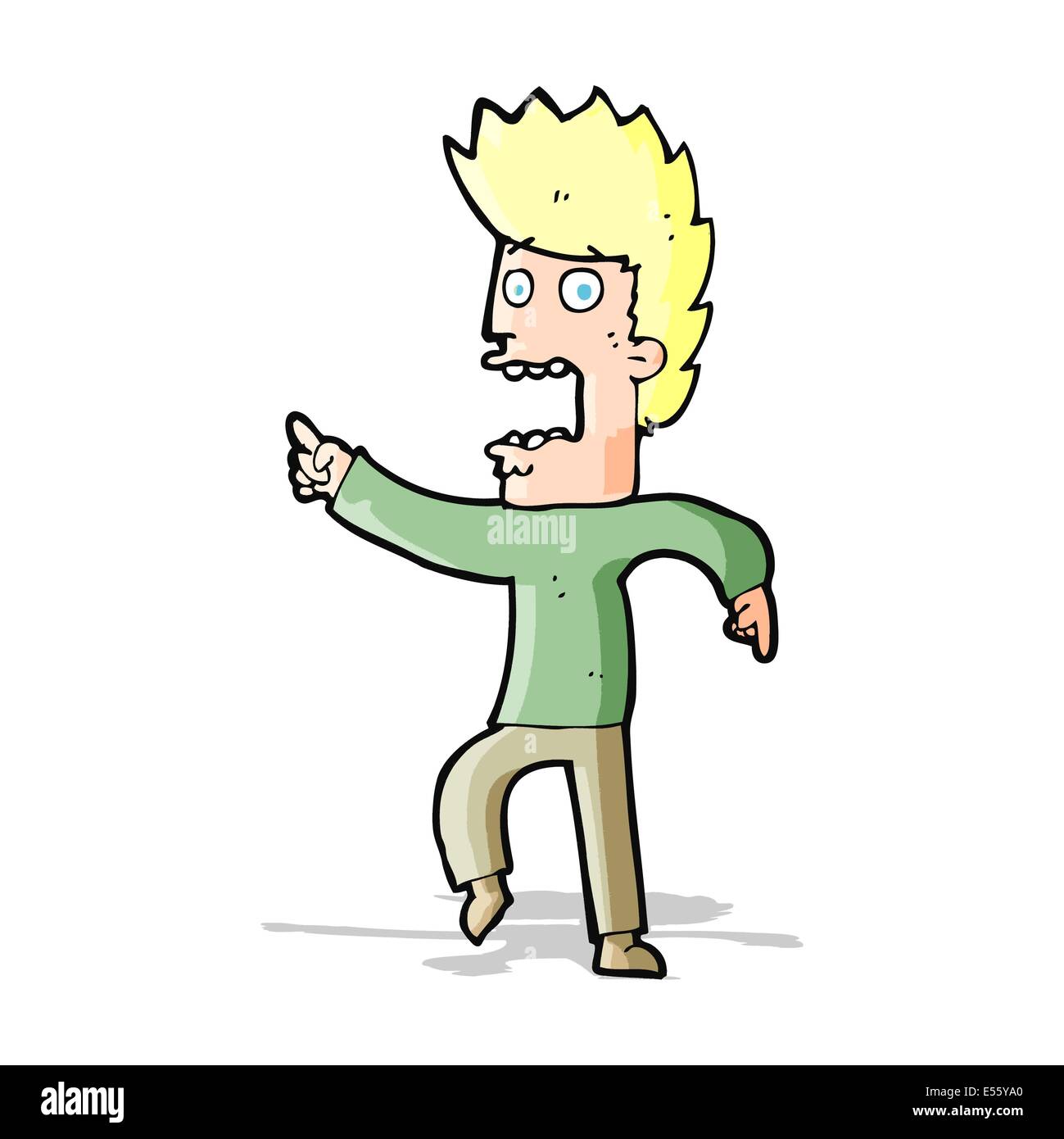 cartoon terrified man Stock Vector Image & Art - Alamy